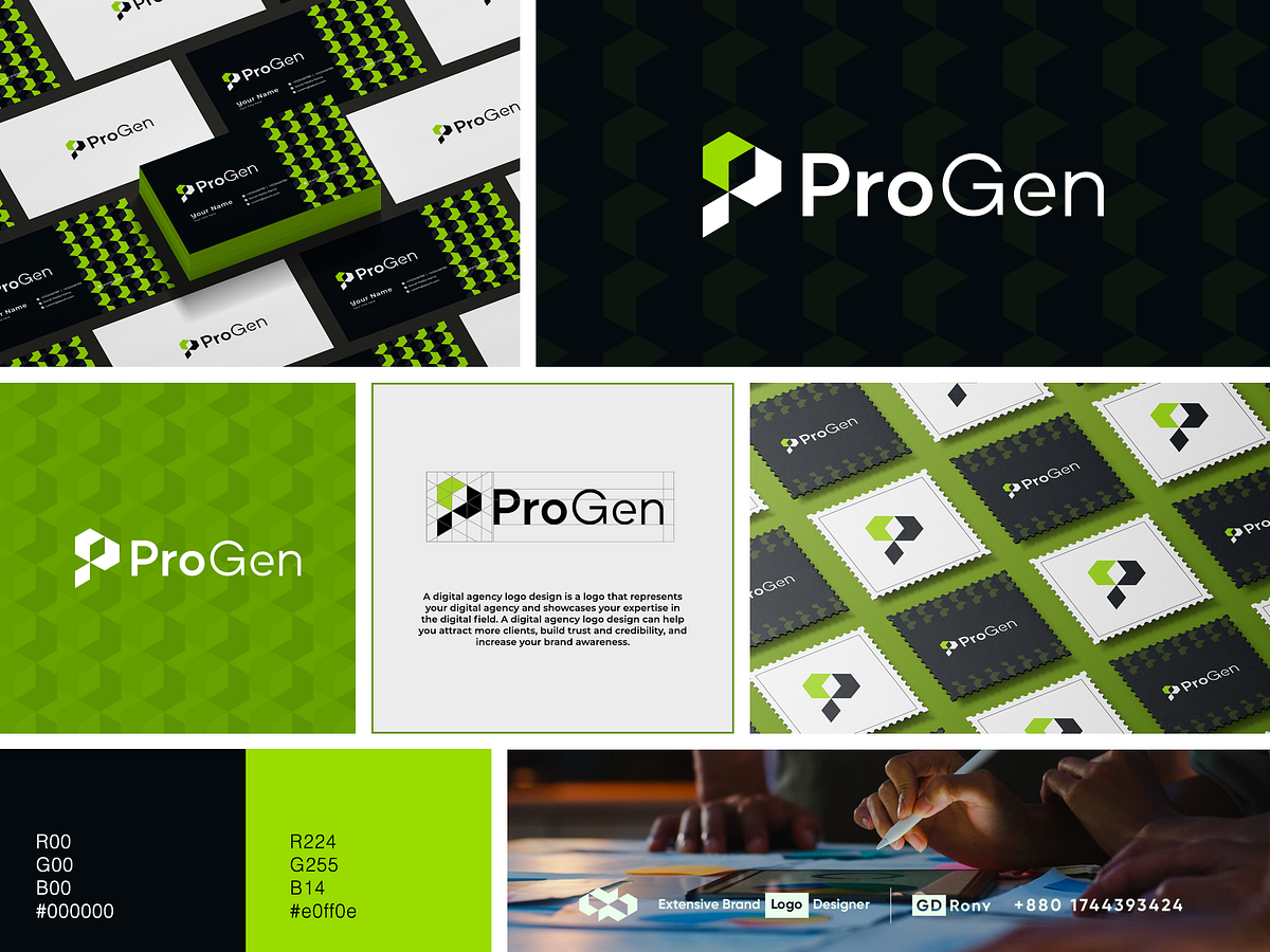Progen Digital Marketing Agency Logo Design by AH Rony | Logo Designer ...