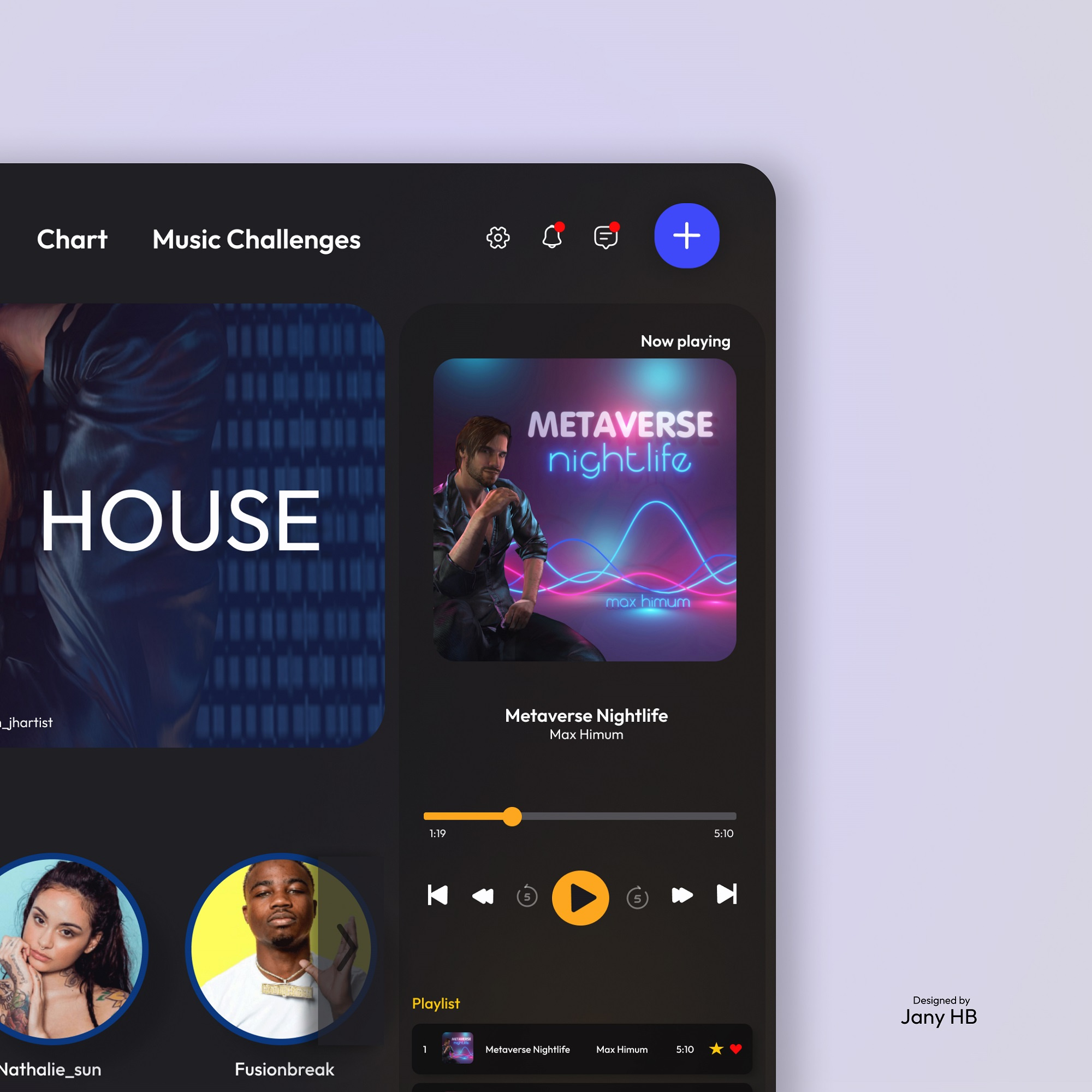 Desktop Music App UI by Jany on Dribbble