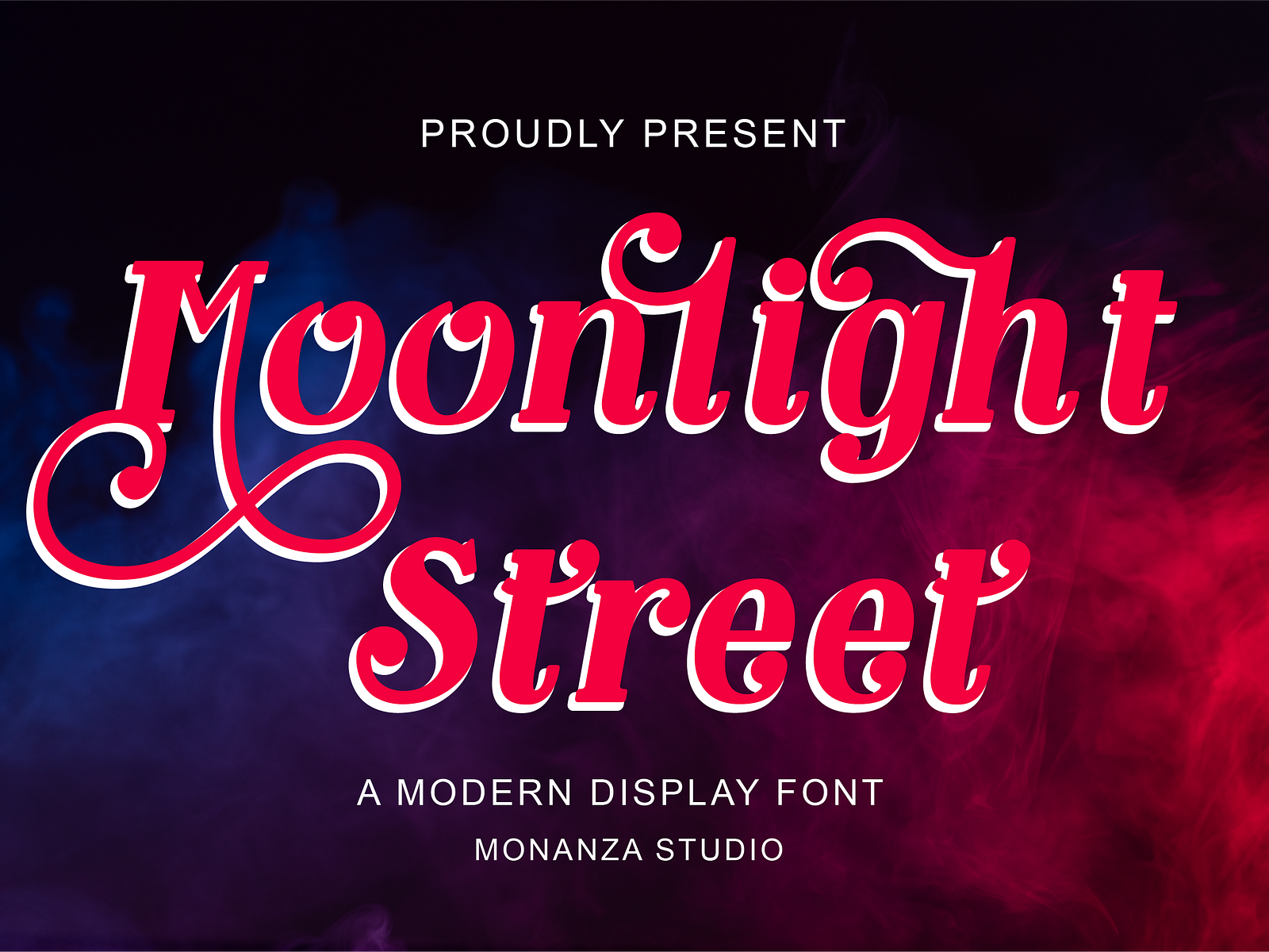 Moonlight Street A Modern Display Font by Monanzatype Studio on Dribbble
