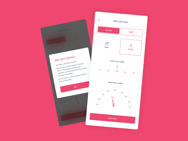 BMI Calculator by Mona Mostafa on Dribbble