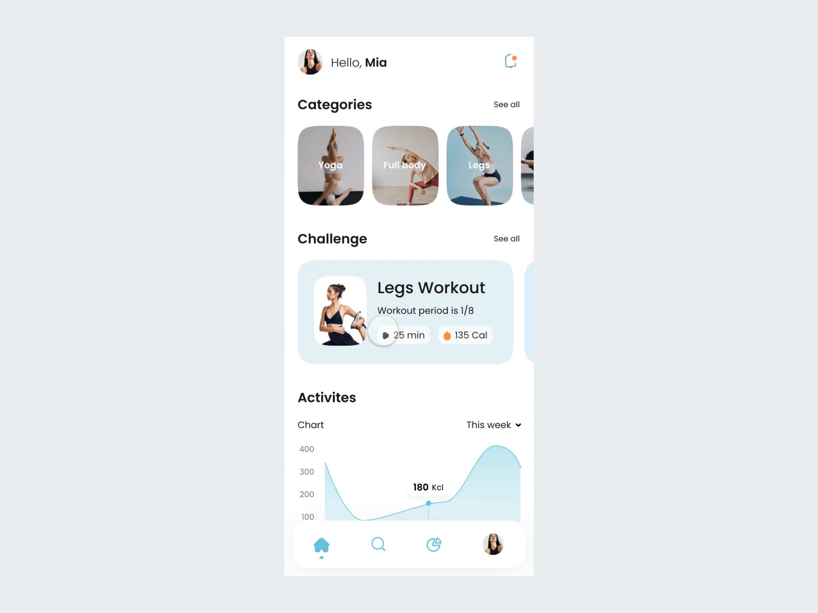 Workout APP UI by Nick Buturishvili on Dribbble