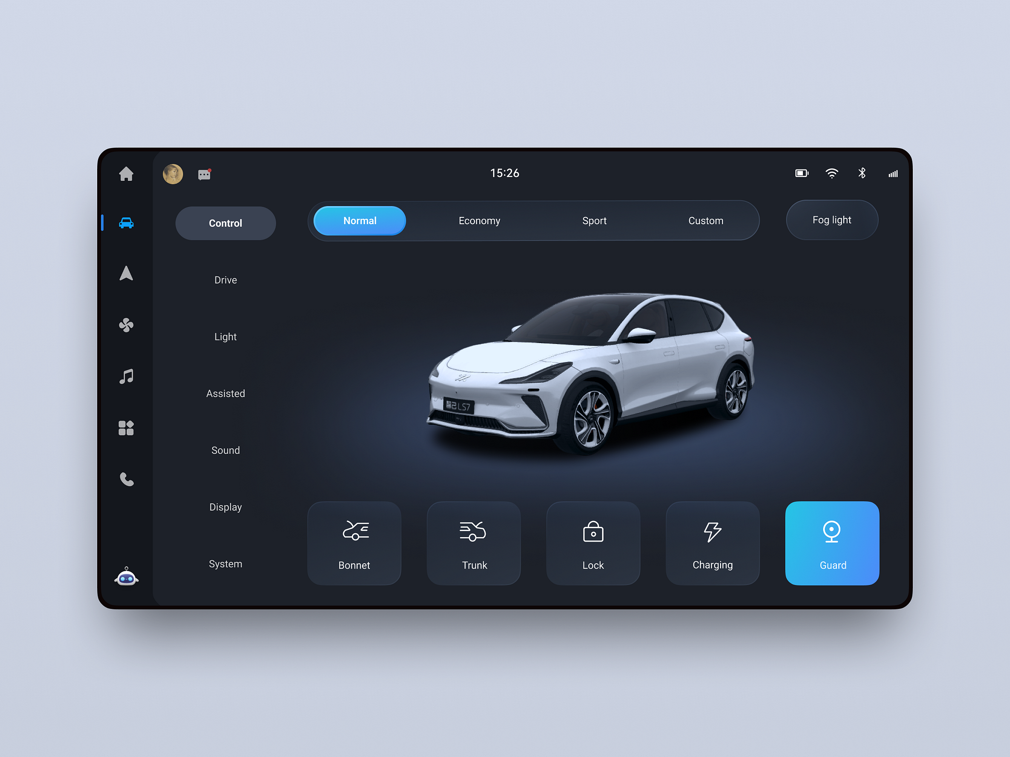 HMI concept-Vehicle control by Sissi on Dribbble