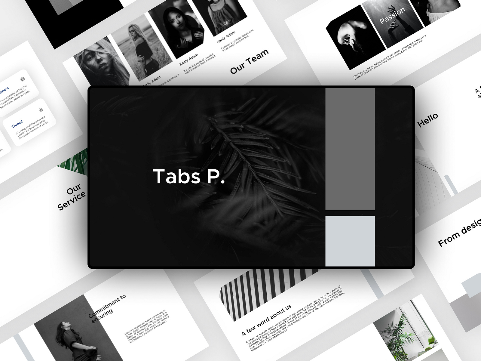 Tabs: Minimal presentation template by Brinti on Dribbble