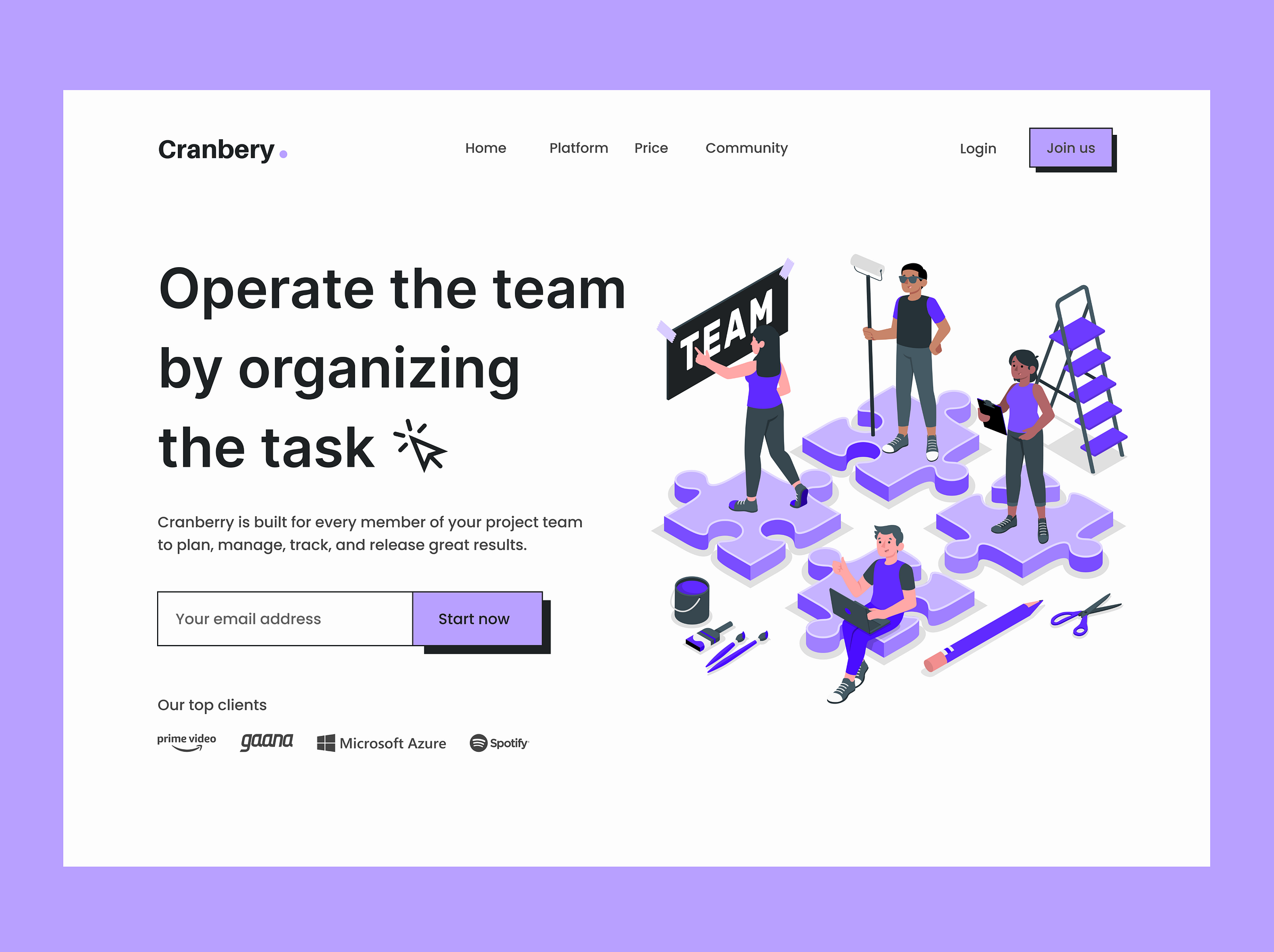 Management Website Landing Page by Mahid on Dribbble