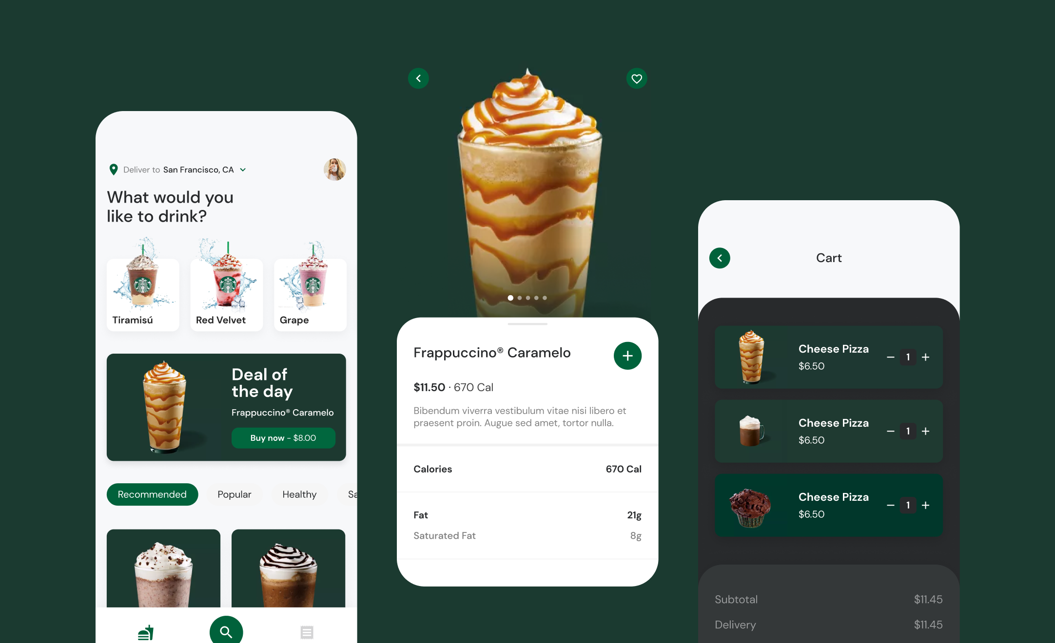 Starbucks Delivery App by Sofia Flores on Dribbble