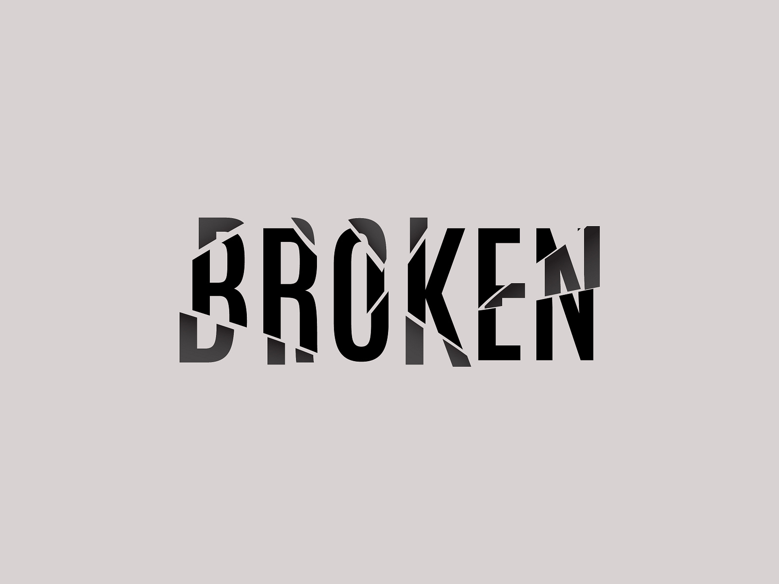 Broken - Typography logo by Fahim Alam on Dribbble