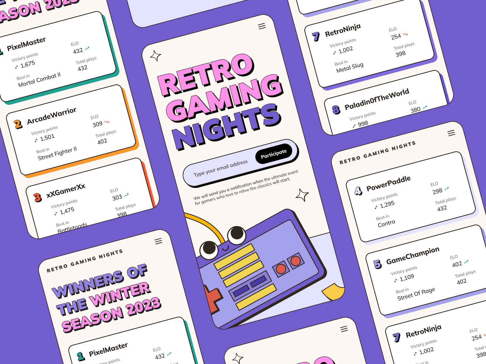 👾 Retro Gaming Nights - Concept 👾 by Margaryta Barsukova for Windmill ...