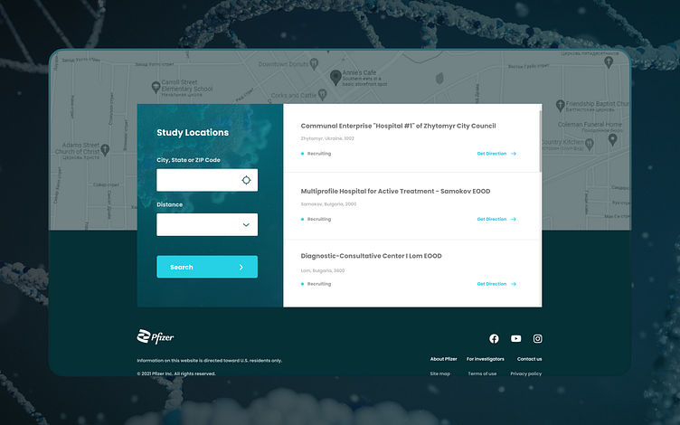 Pfizer redesign by Olena Klym on Dribbble