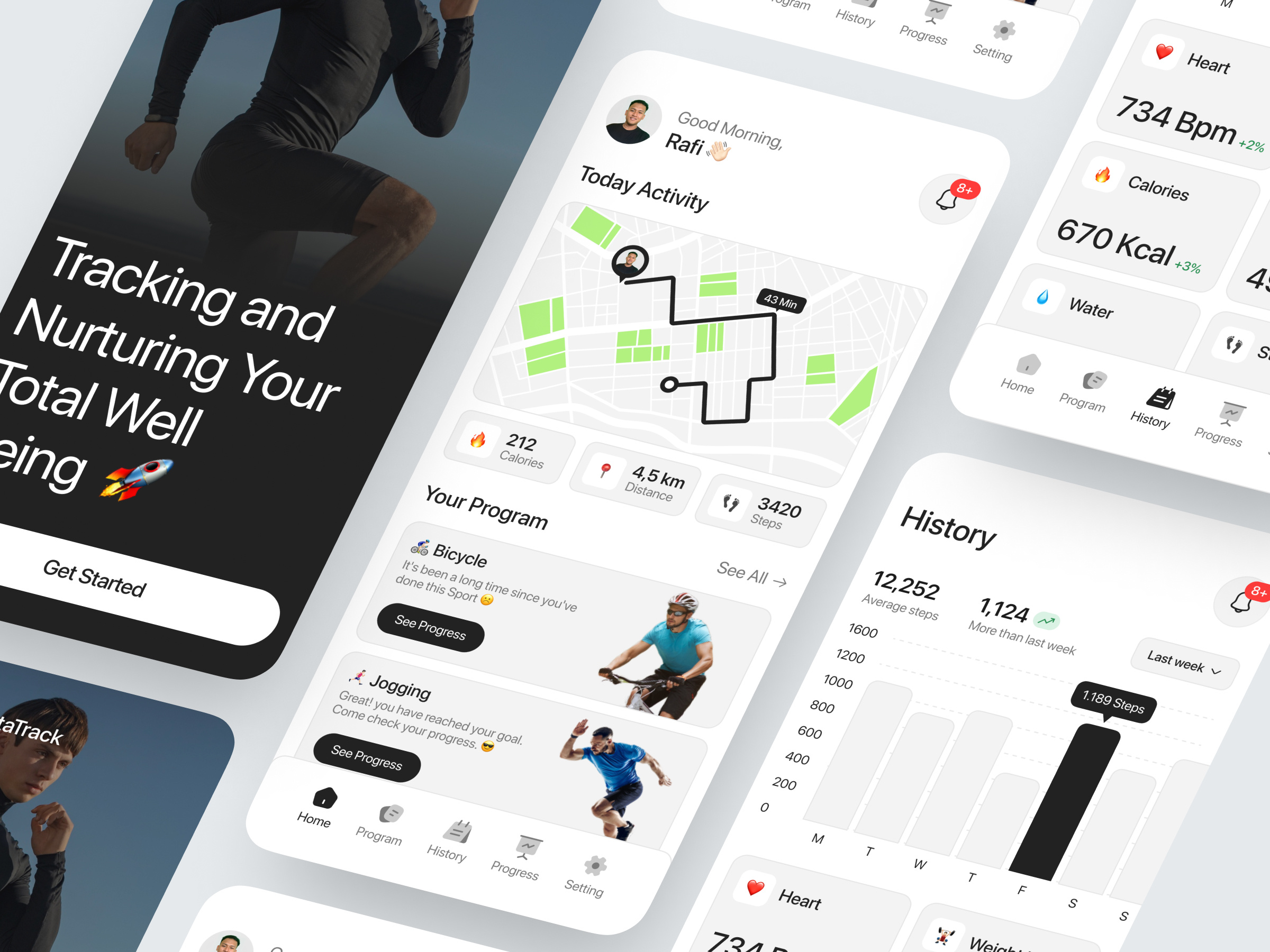 VitaTrack - Health Tracker Mobile App by Rafi for Caraka on Dribbble