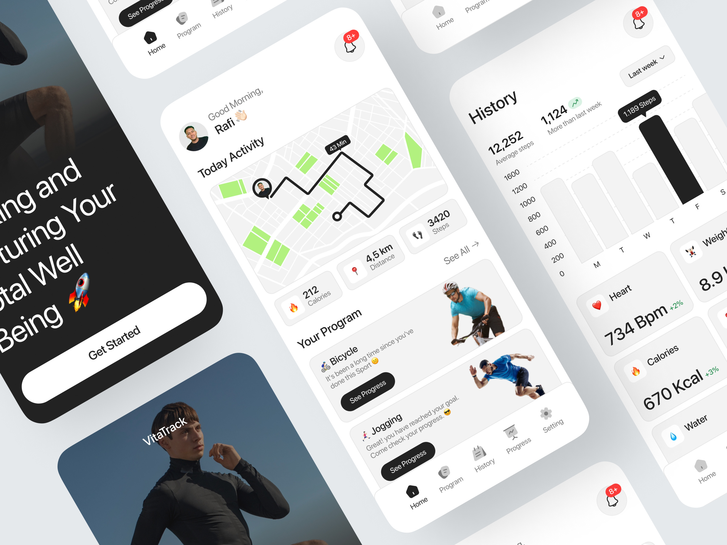VitaTrack - Health Tracker Mobile App by Rafi for Caraka on Dribbble