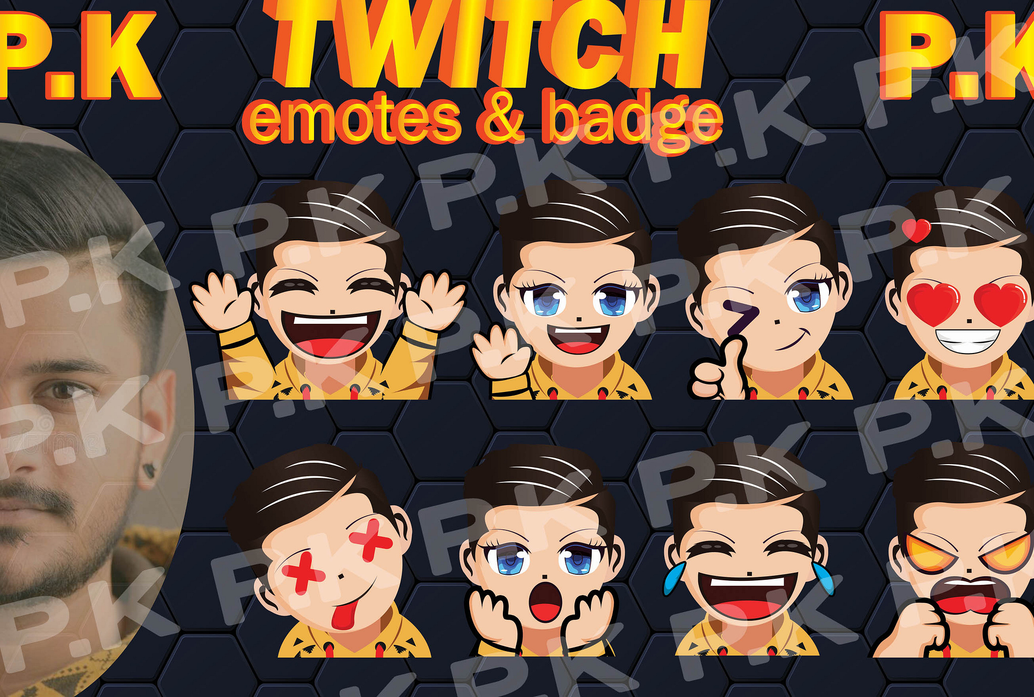 twitch boys custom emotes by pkgraphicart on Dribbble