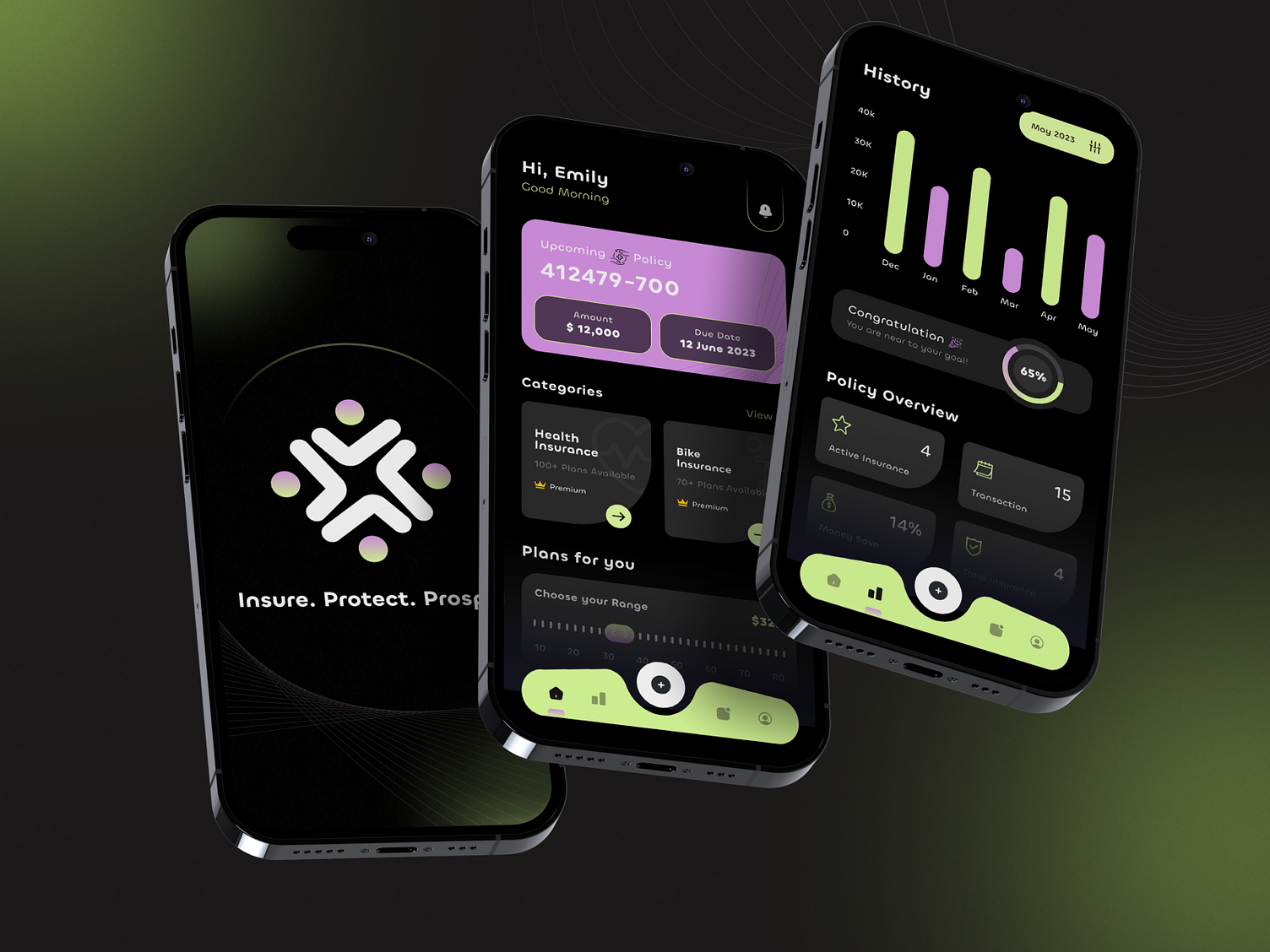 Insurance Mobile App UI Design by Excellent Webworld on Dribbble