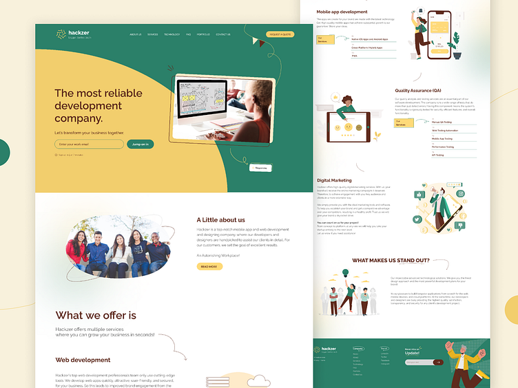 Software Company Landing Page Design by Zinfog Codelabs on Dribbble