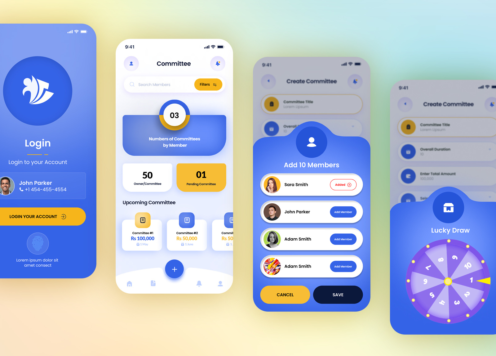 Committee App by Bilal Arshad on Dribbble