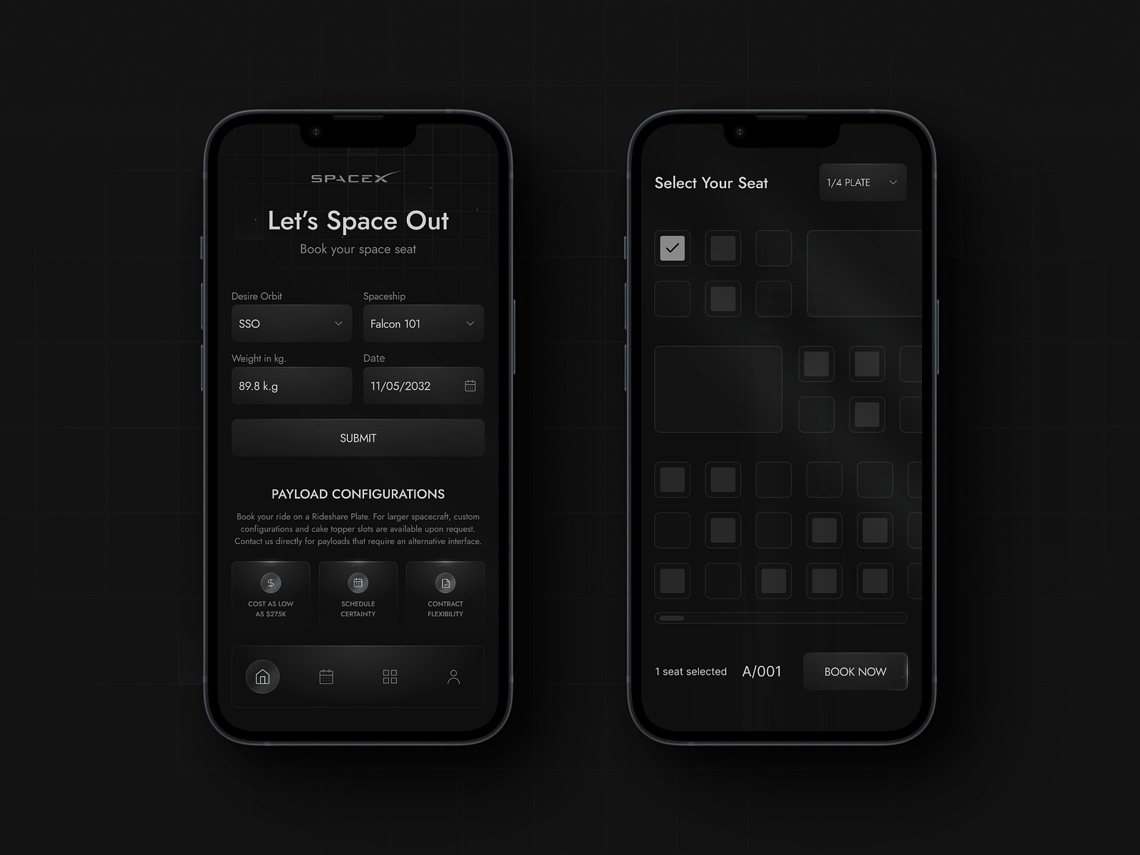SpaceX Commercial Rocket Seat Booking UI Design 🚀-Part -3 by Rohit ...