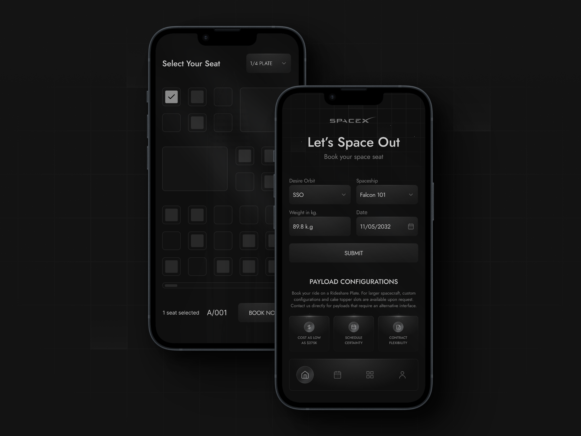 SpaceX Commercial Rocket Seat Booking UI Design 🚀-Part -3 by Rohit ...