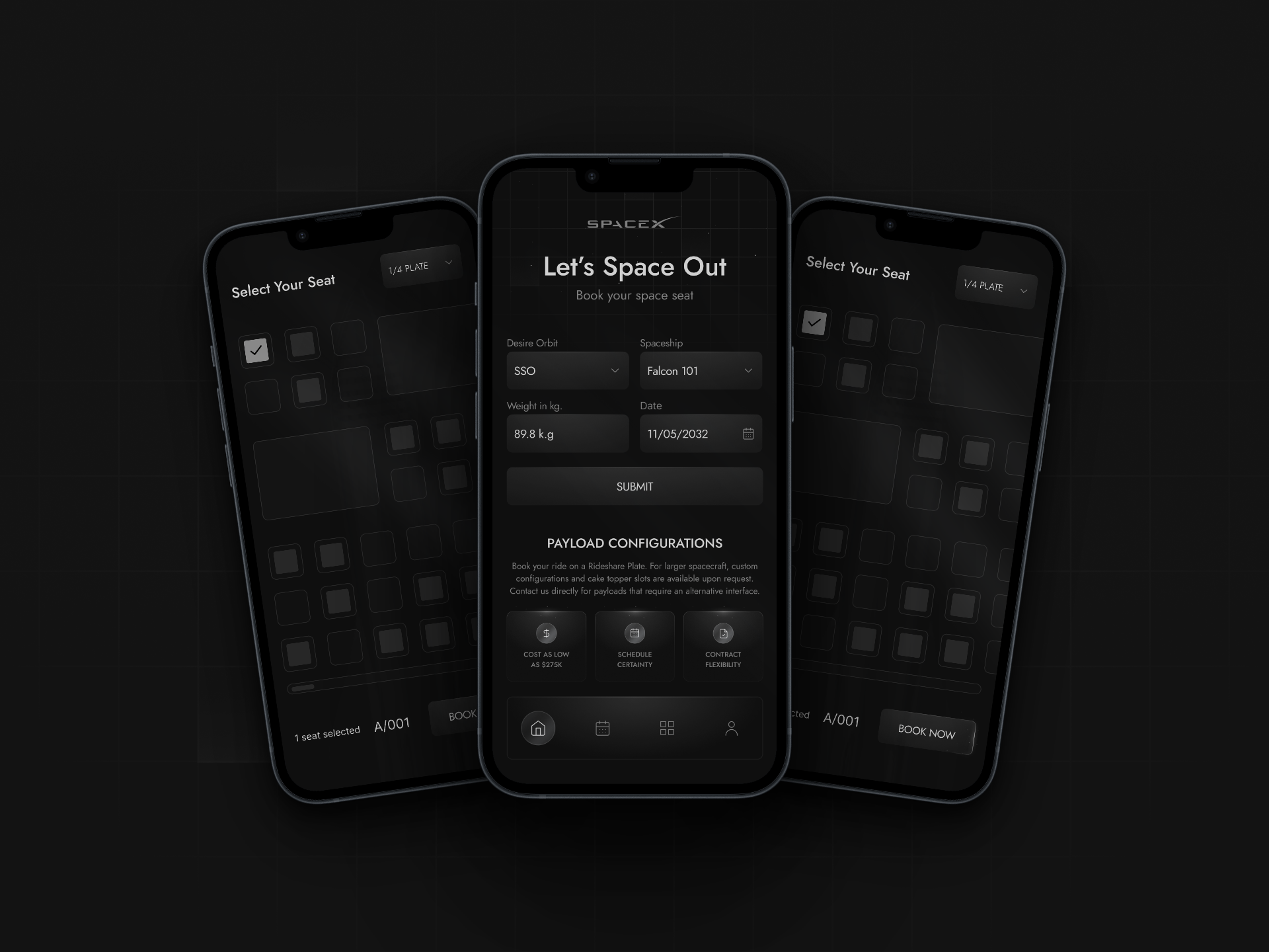 SpaceX Commercial Rocket Seat Booking UI Design 🚀-Part -3 by Rohit ...