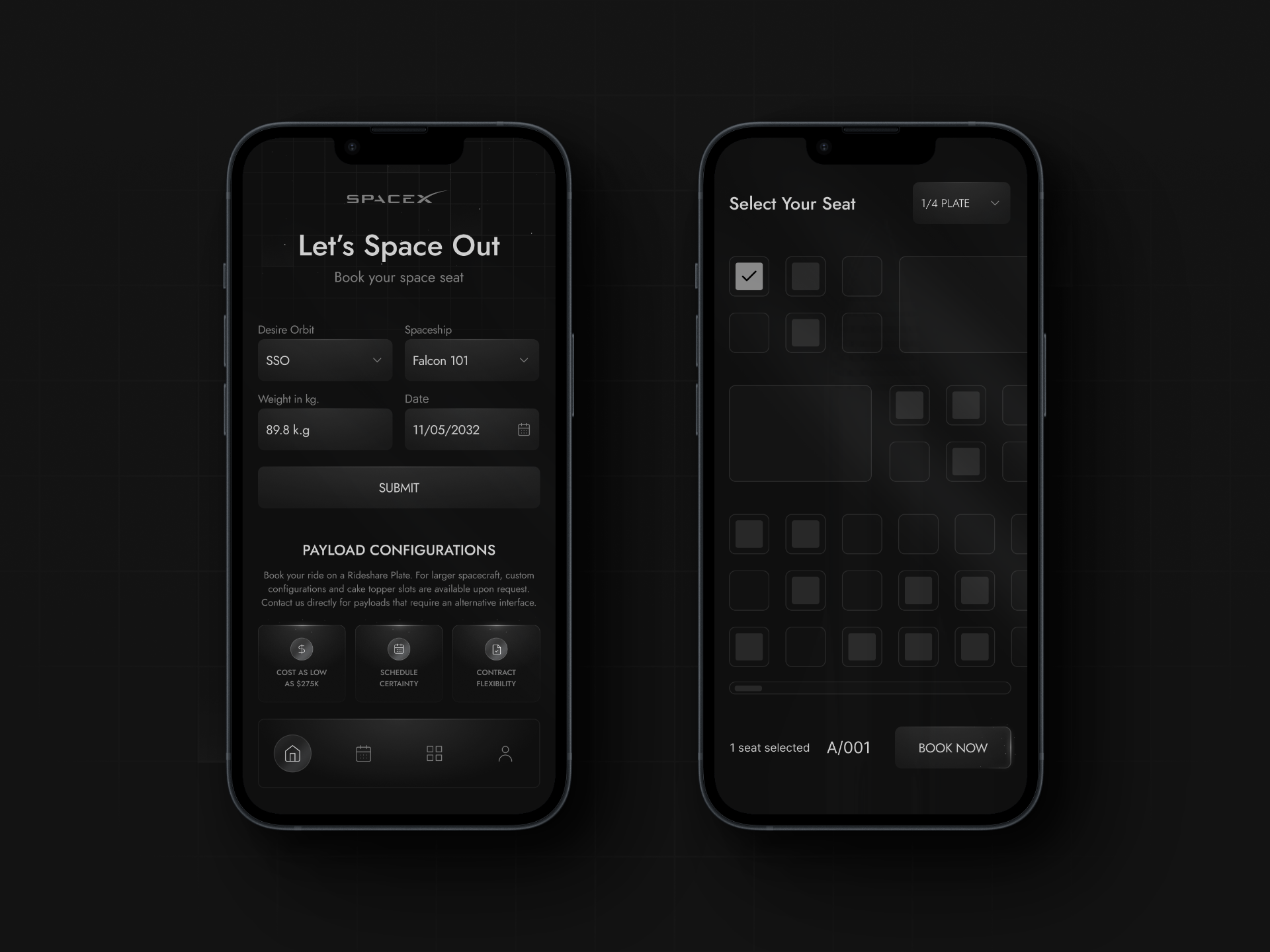 SpaceX Commercial Rocket Seat Booking UI Design 🚀-Part -3 by Rohit ...