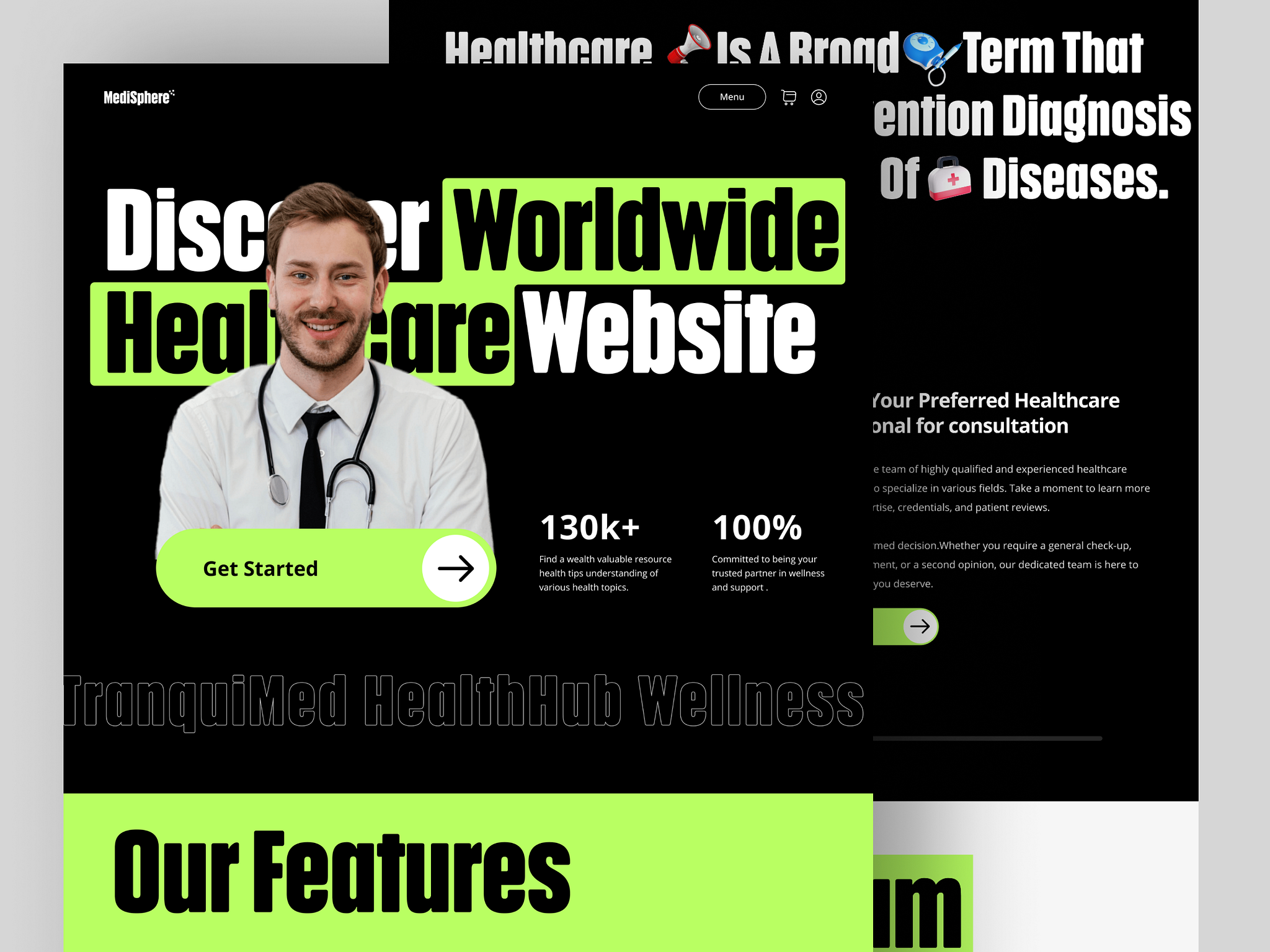 Healthcare Landing Page Website by Fahema Yesmin for Awe Design Studio ...