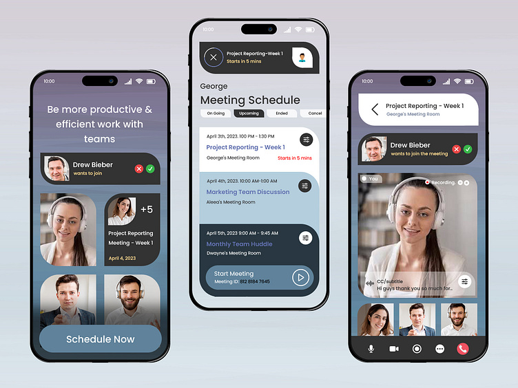 Video Conference Mobile App UI Design by WebDesk Solution on Dribbble