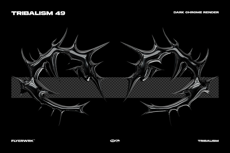 TRIBALISM - Vector Shapes + Chrome renders by FLYERWRK on Dribbble TRIBALISM - Vector Shapes + Chrome renders by FLYERWRK on Dribbble