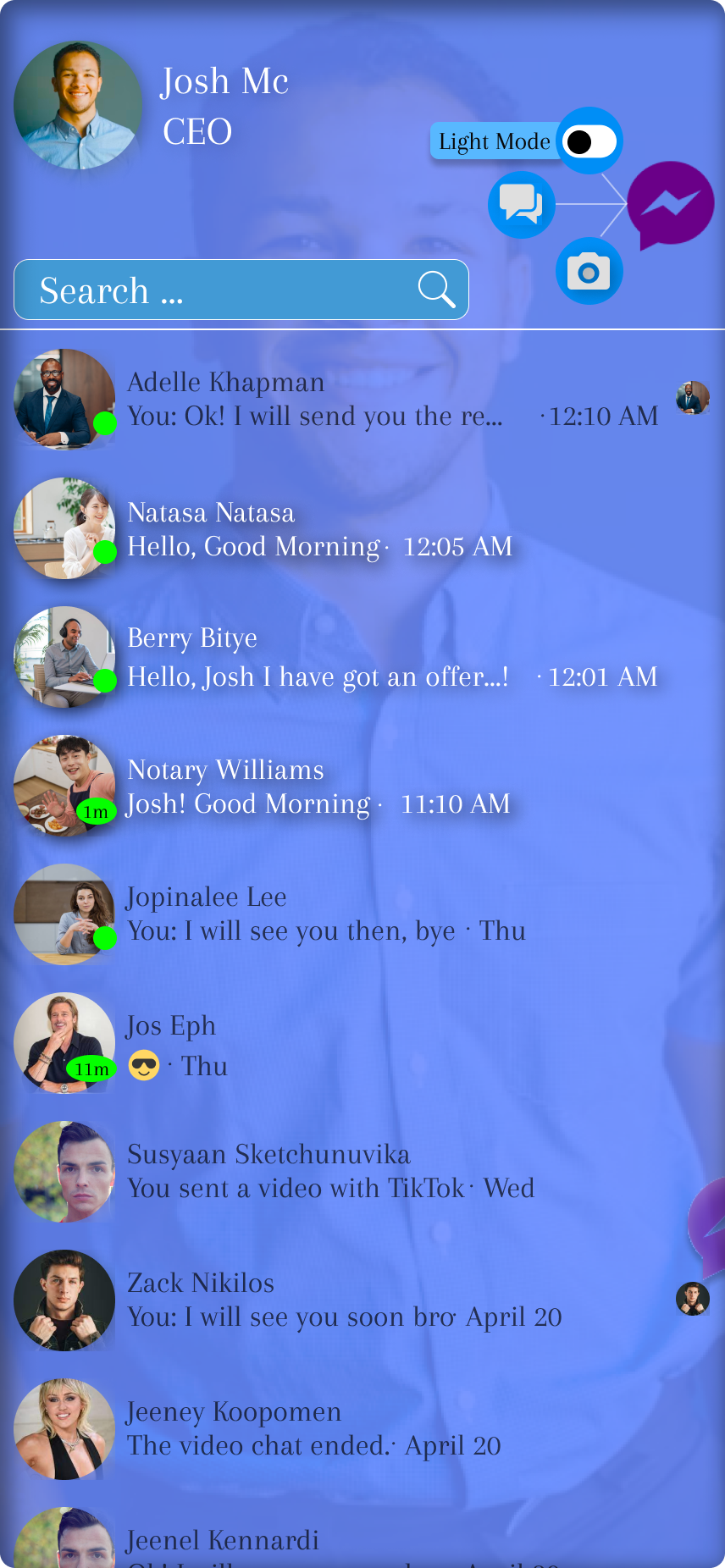 Re-design Facebook Messenger App by Sazzad ALI on Dribbble