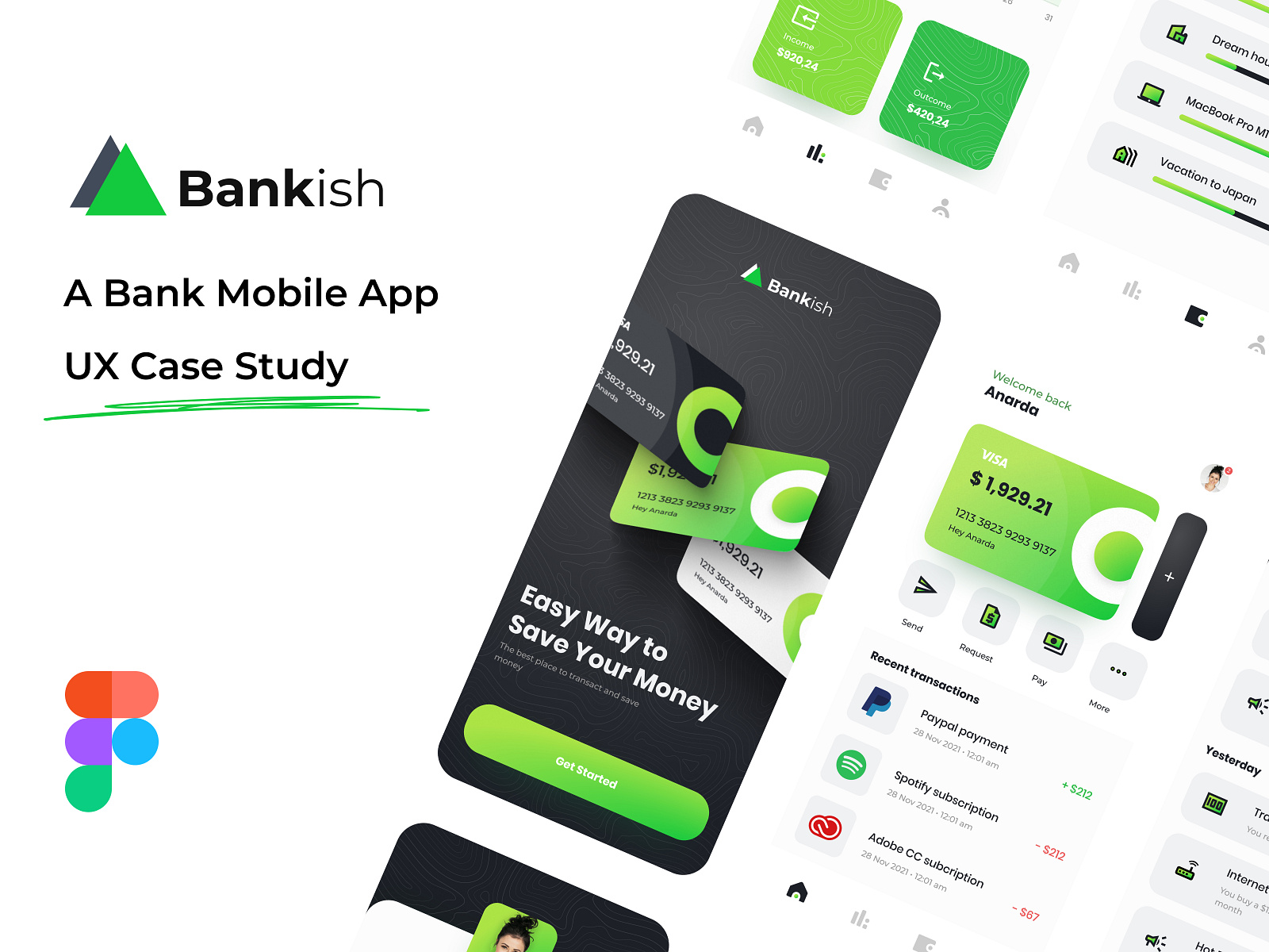Bank App Design/ UX Case Study by Amna Ahmed on Dribbble