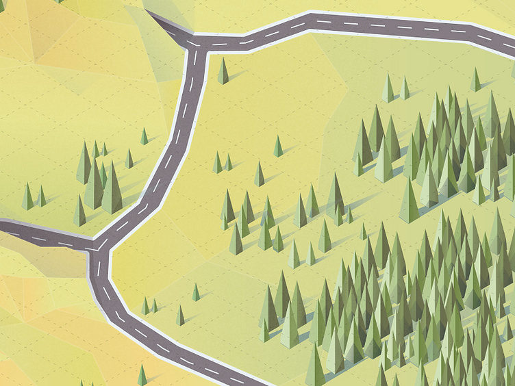 Low Poly Vector Map Illustration by Gertruda Fon Narcco on Dribbble
