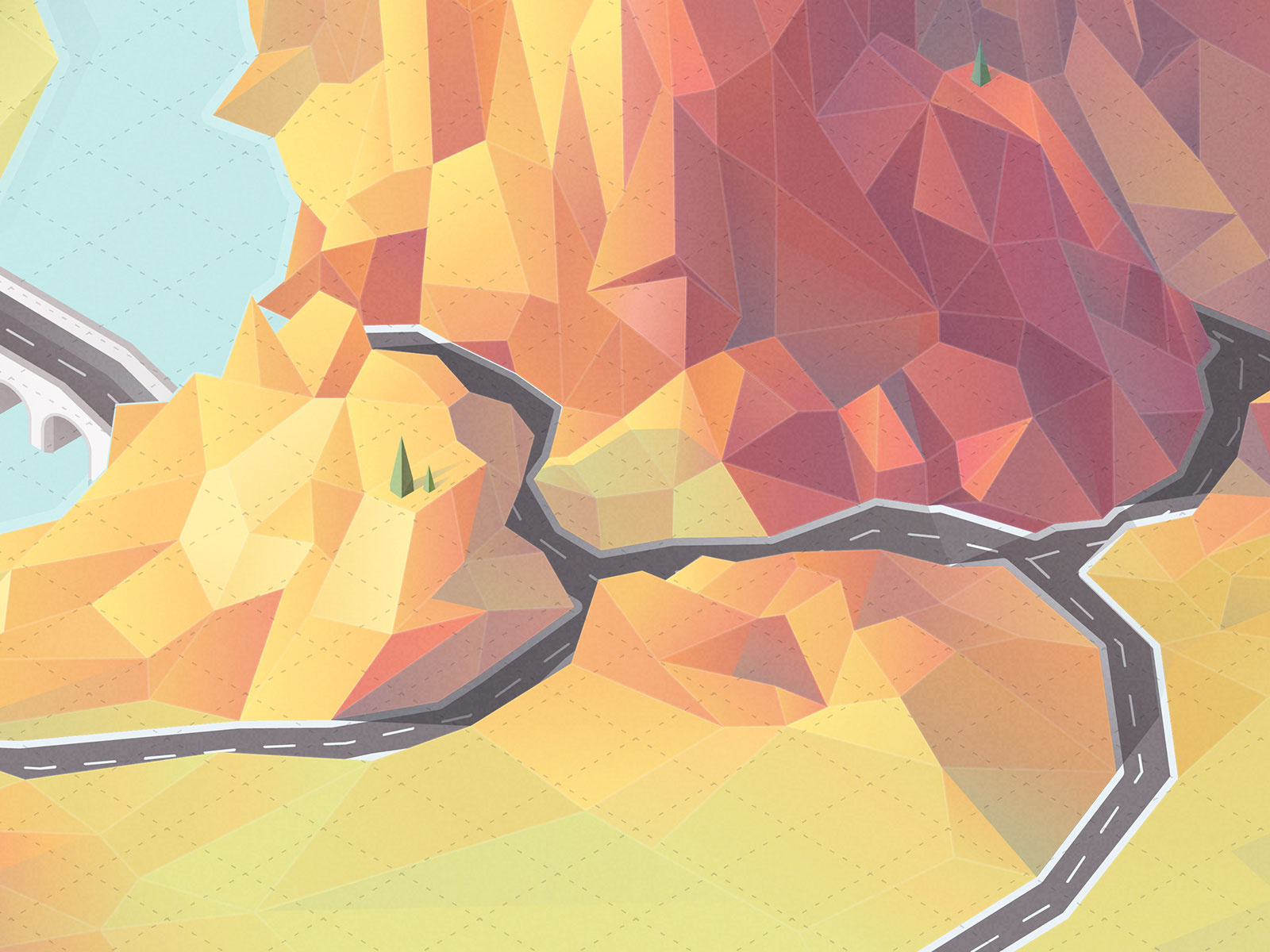 Low Poly Vector Map Illustration by Gertruda Fon Narcco on Dribbble