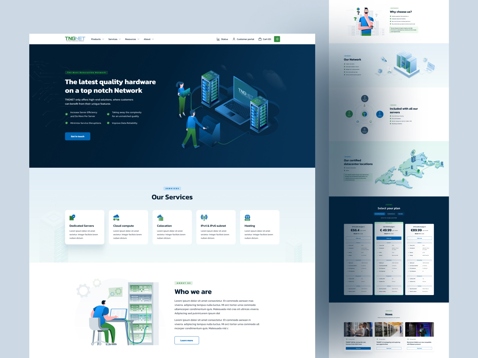 TNGNET - Internet & Data Service Website by Roni Biswas on Dribbble