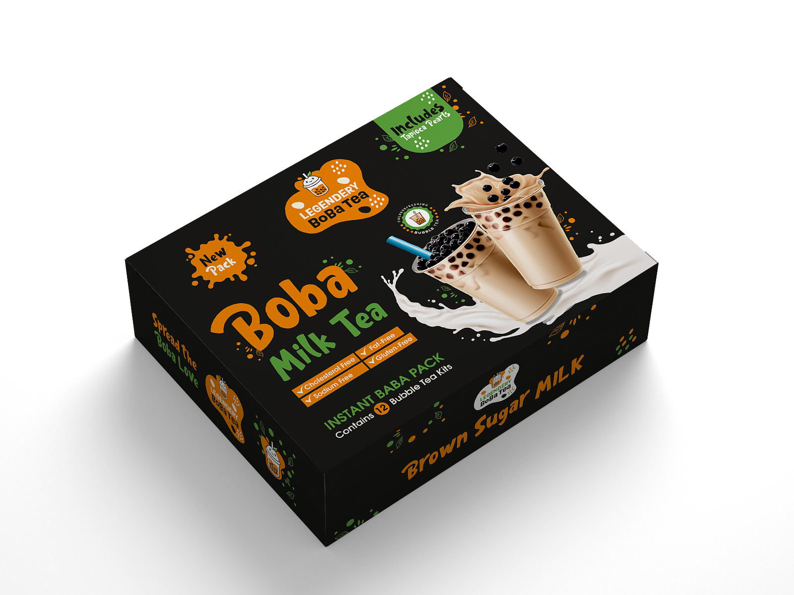 Boba Milk Tea Box Design@ by eCare Packaging on Dribbble