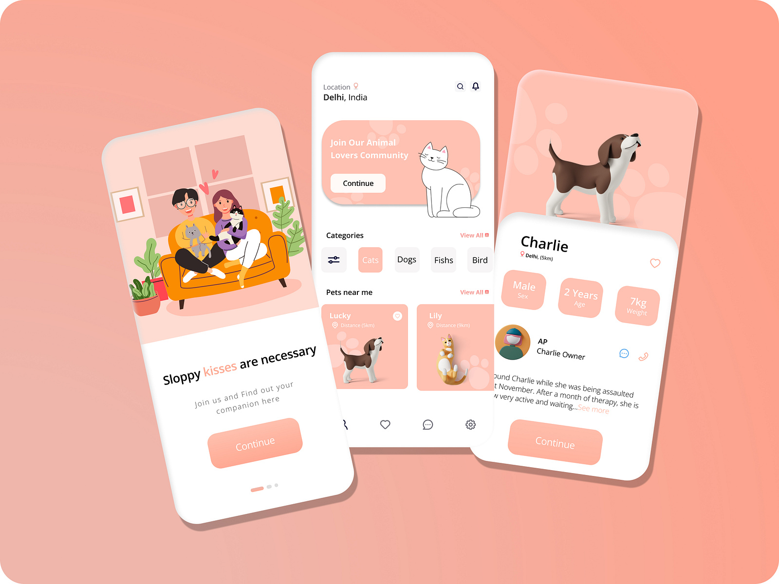 Pets Adoption App Design UI by Ashutosh Shukla on Dribbble