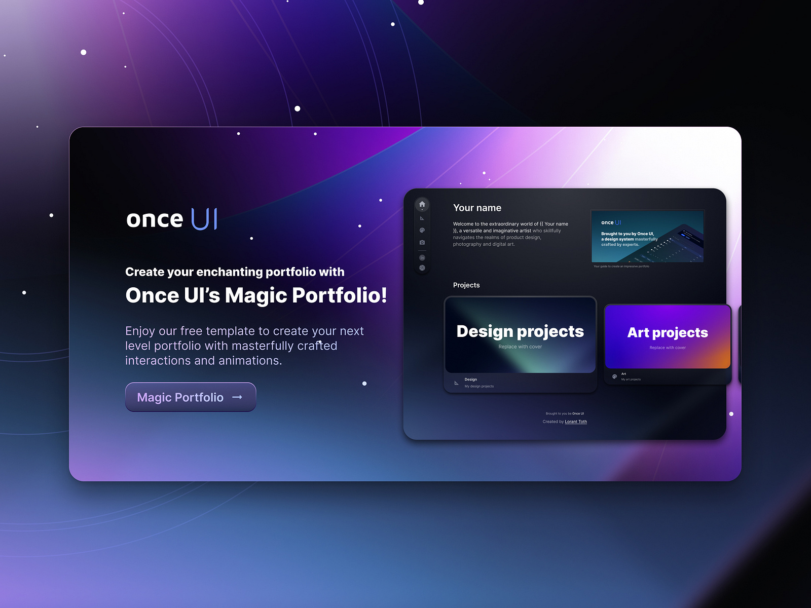 Magic Portfolio by Once UI by Once UI on Dribbble