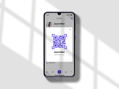 QR-Card pop up by Maryna Bezruk on Dribbble