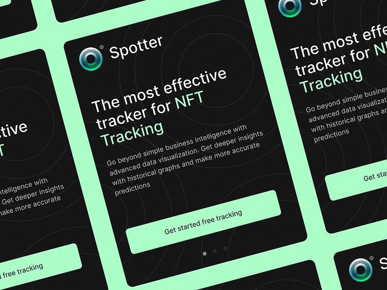 Spotter NFT Tracker Onboarding Screens by Ferhat Yildirim on Dribbble