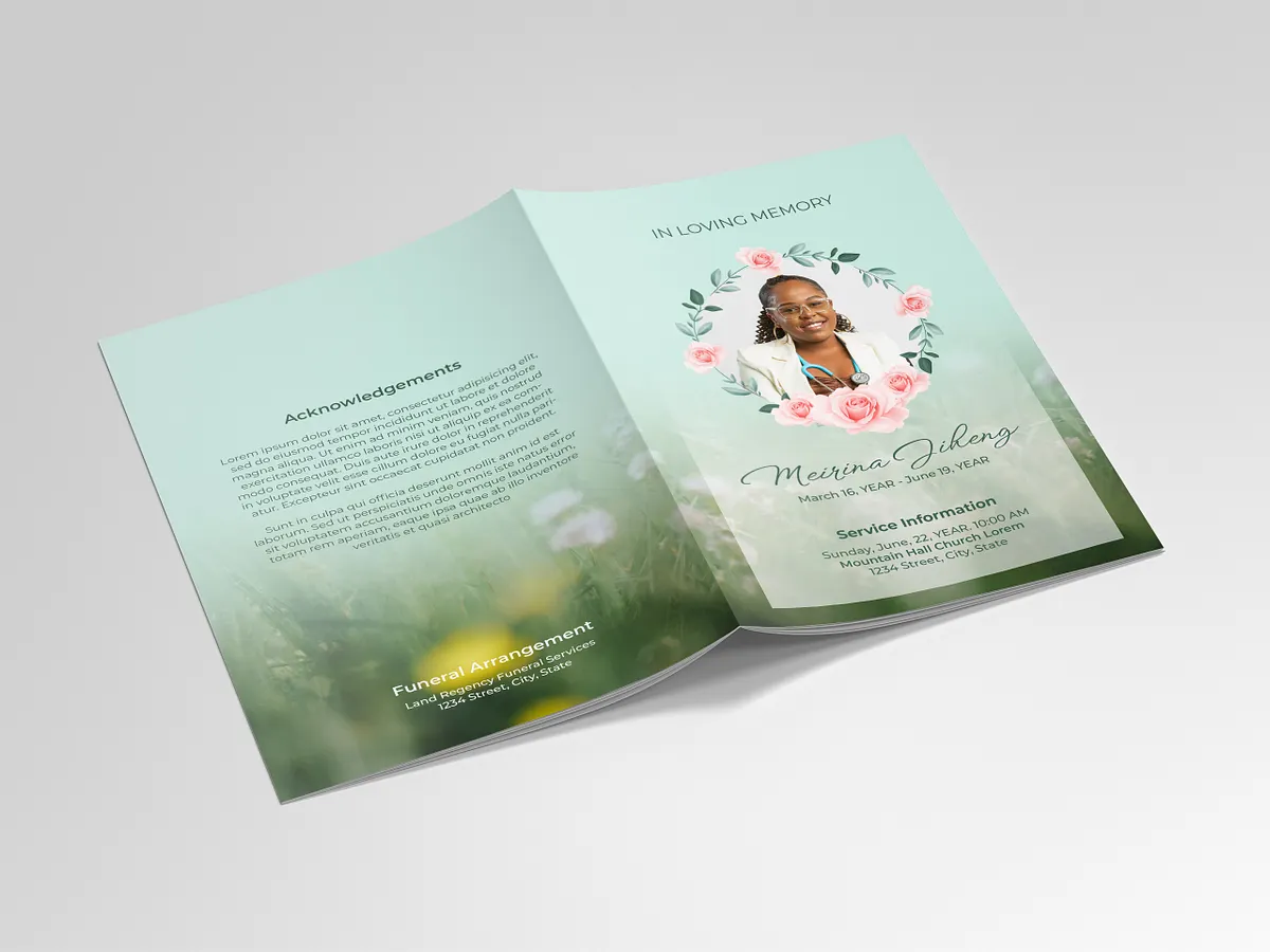 Funeral Program Template designs, themes, templates and downloadable ...