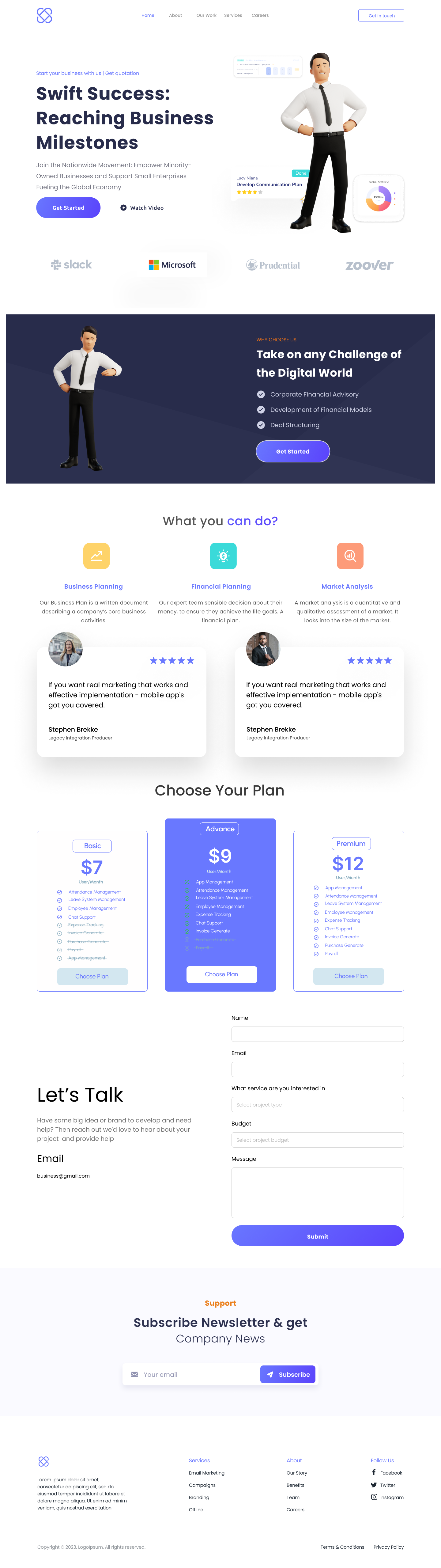 Business UI Landing Page Design by Taki Tahmid on Dribbble