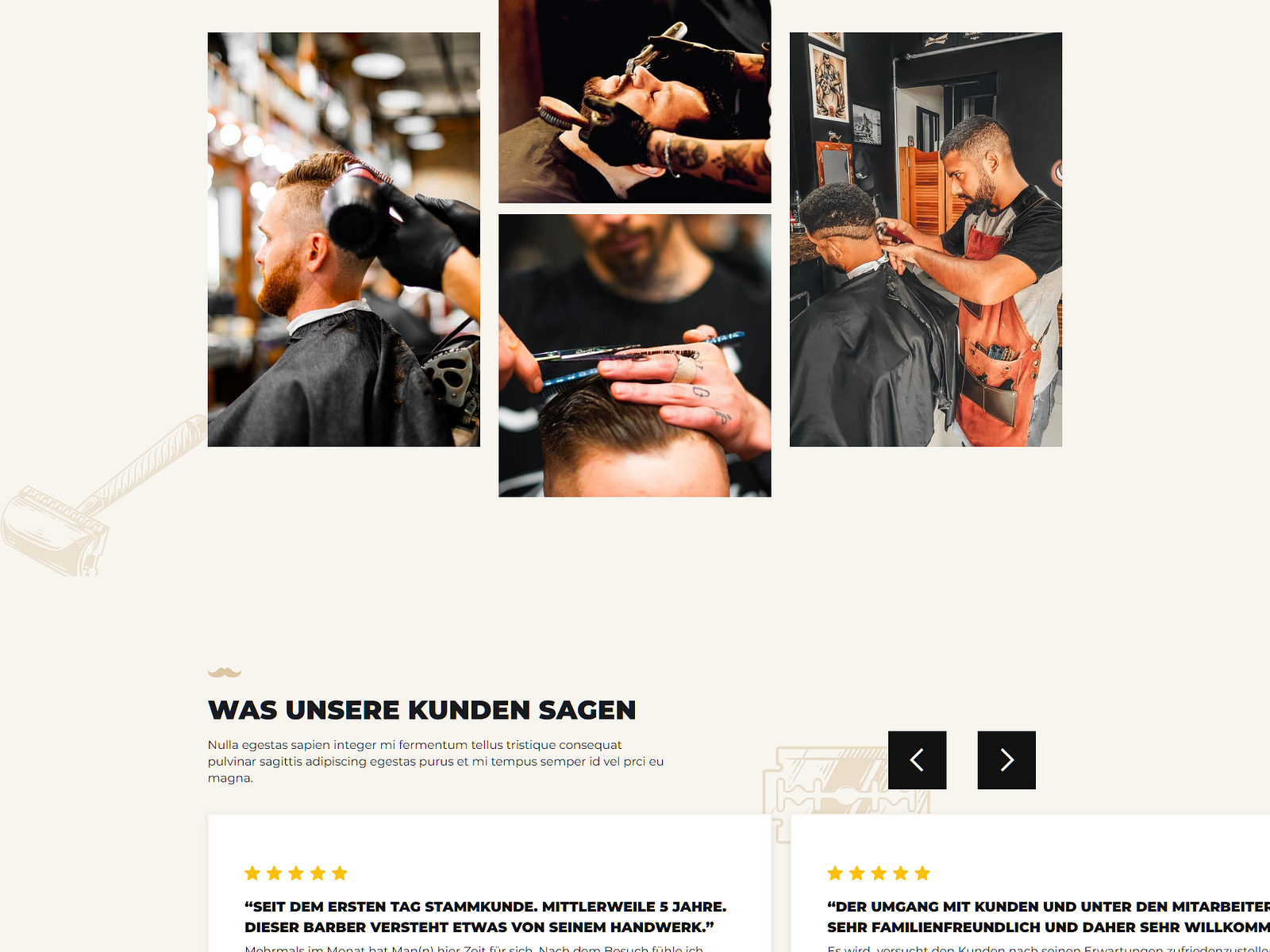 Web design for a barber shop from Germany by Louis Maurice Dietl on ...