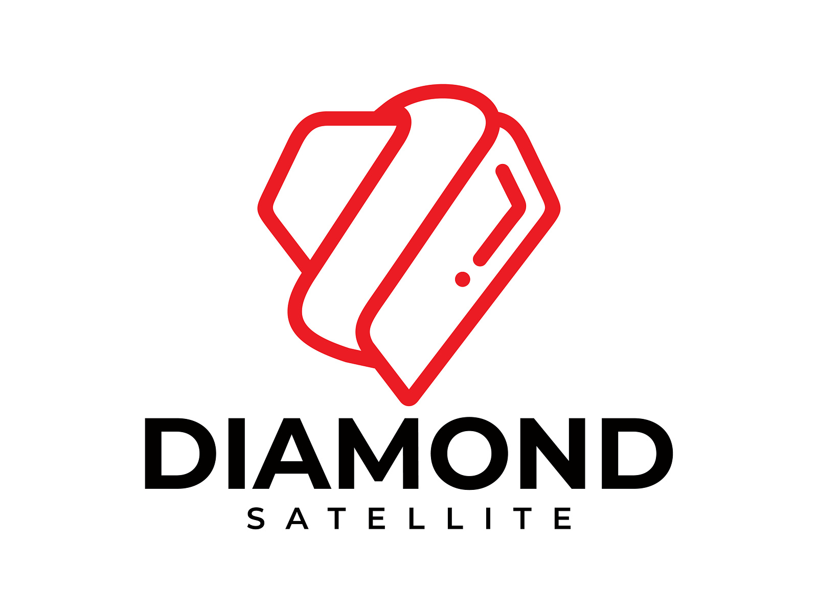 Red outline diamond vector logo design by Enal Agustin on Dribbble