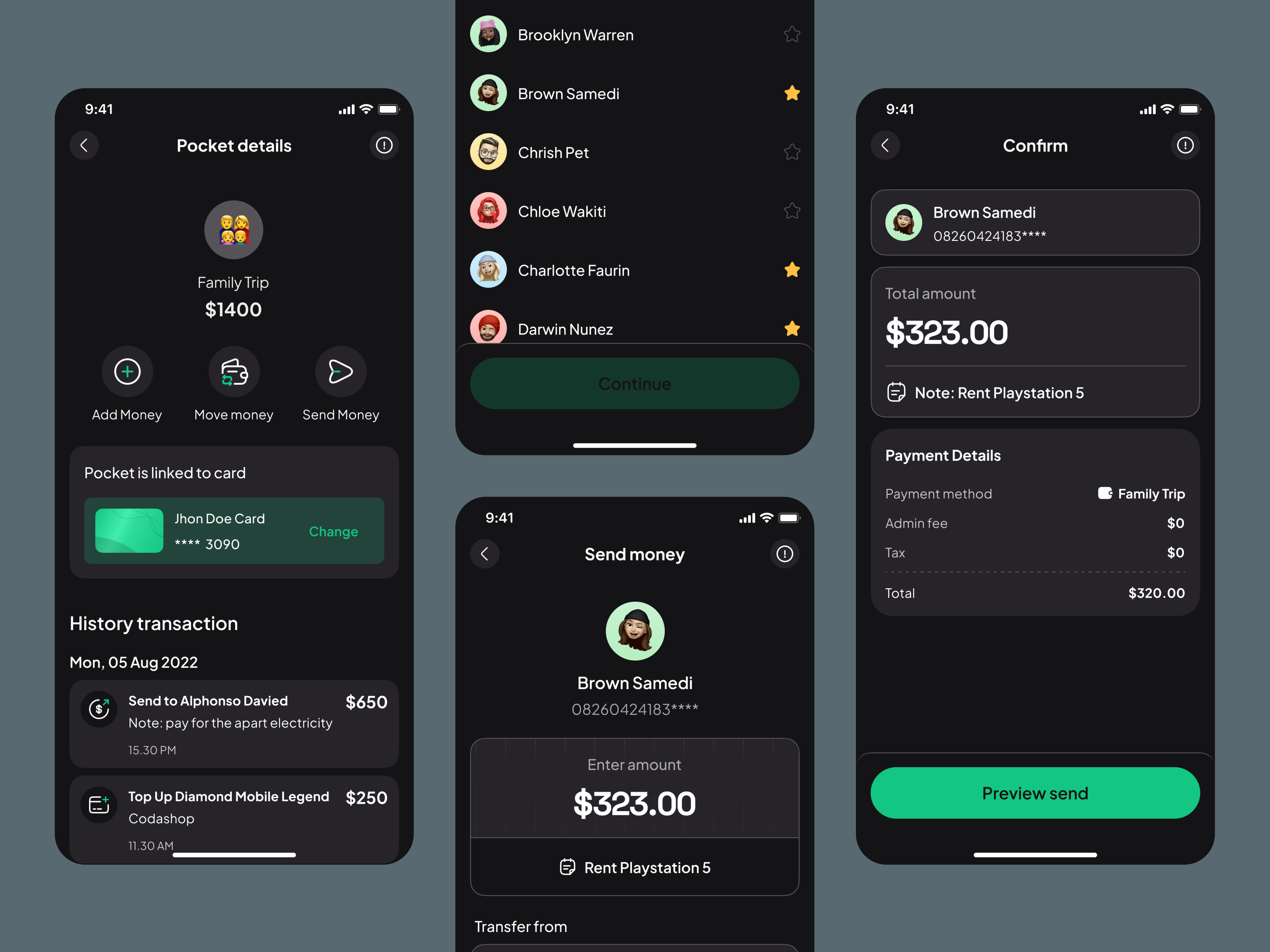 PocketPal - E Wallet App UI Kit (Send Money) by Nija Design for Nija Works on Dribbble
