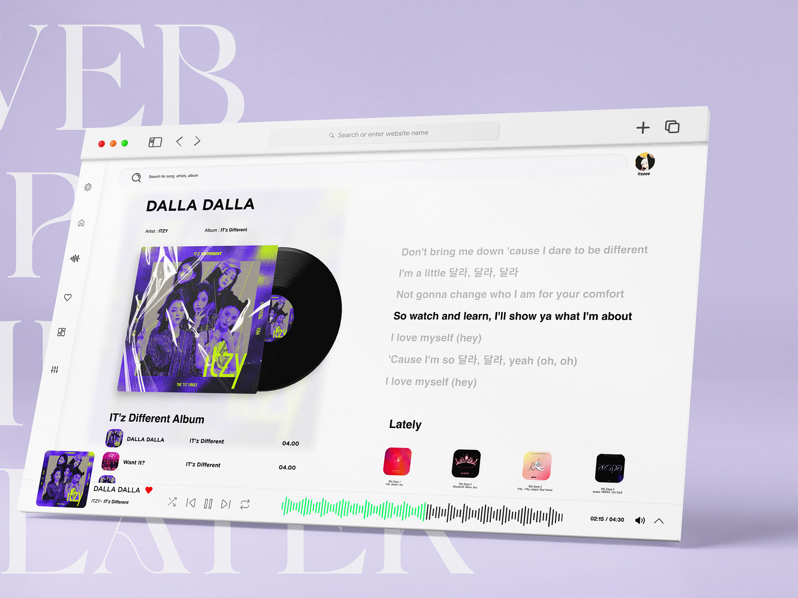 Lyrics Music App Design by itszeee on Dribbble