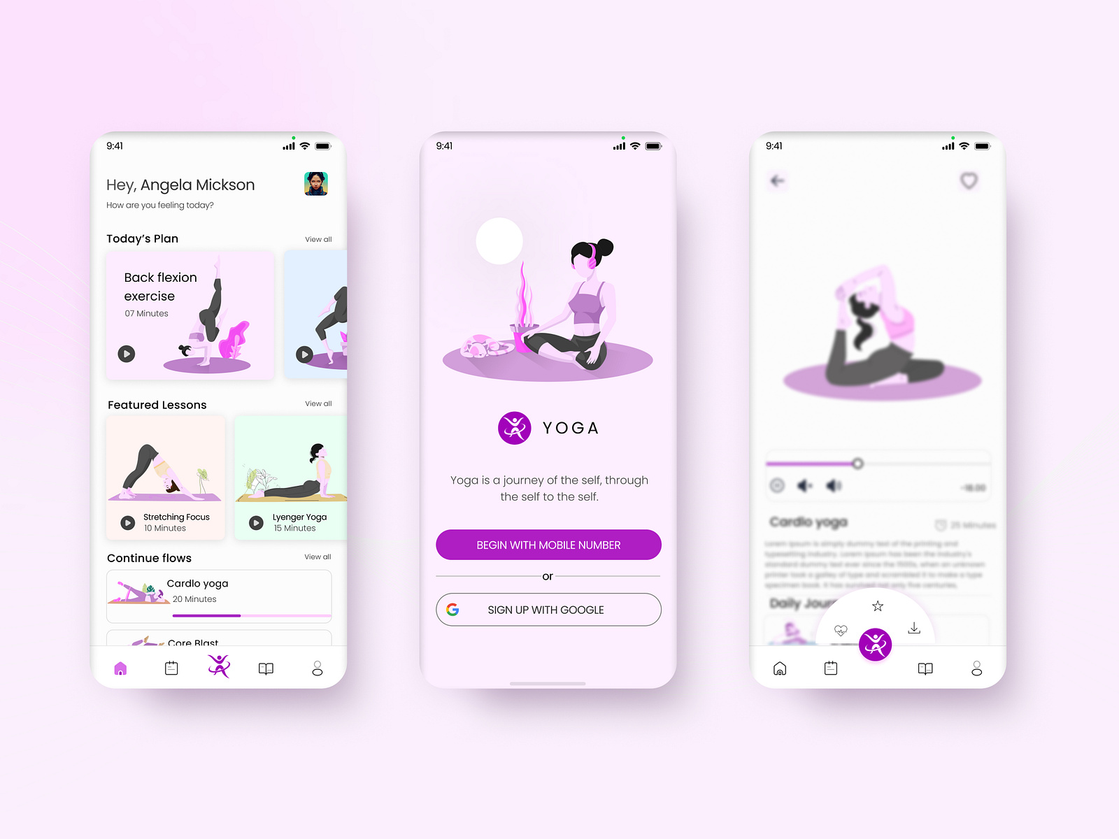 Meditation Yoga Mobile App Design by Ash on Dribbble