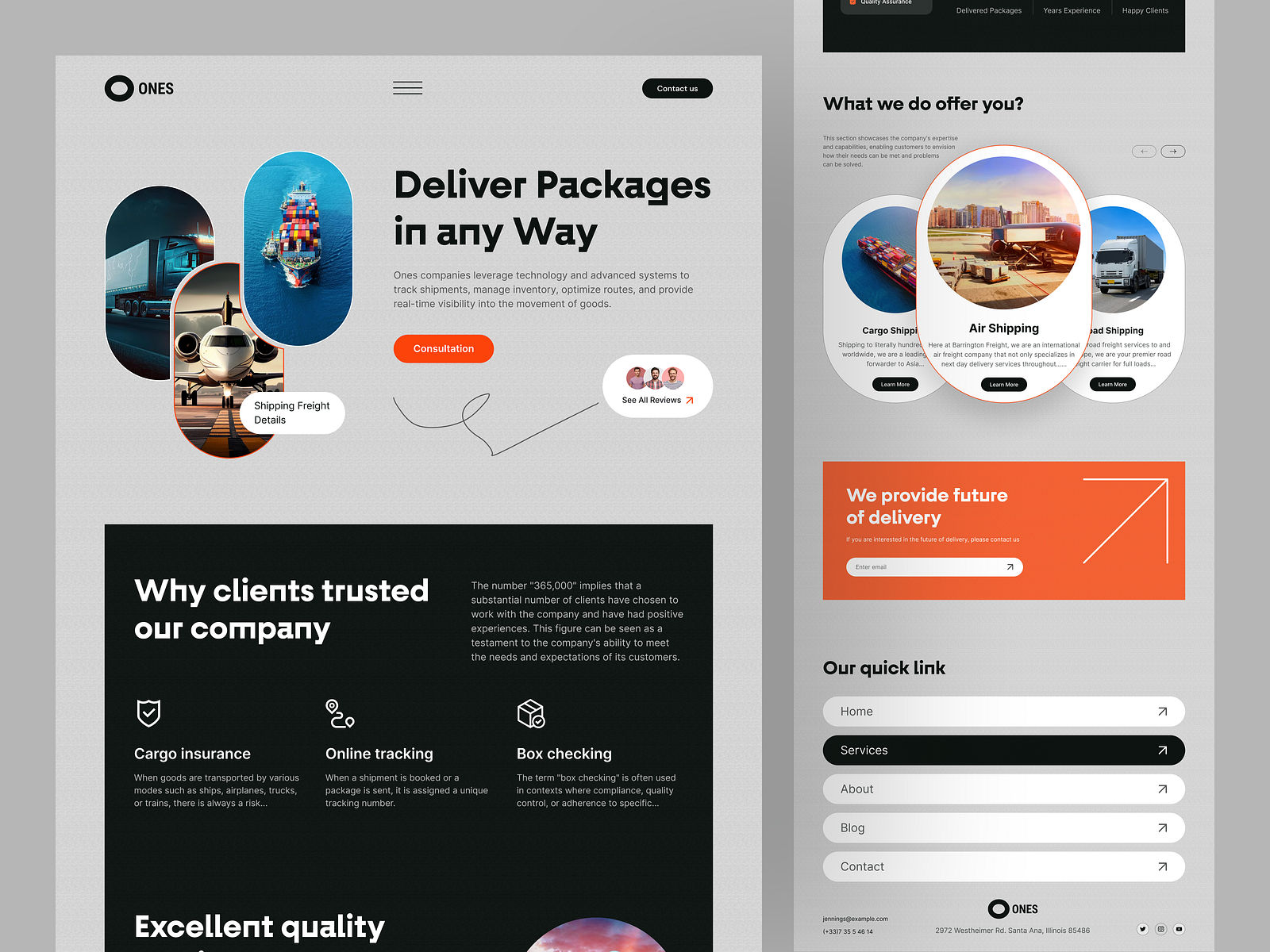 Logistic Website Design by Oyasim Ahmed on Dribbble