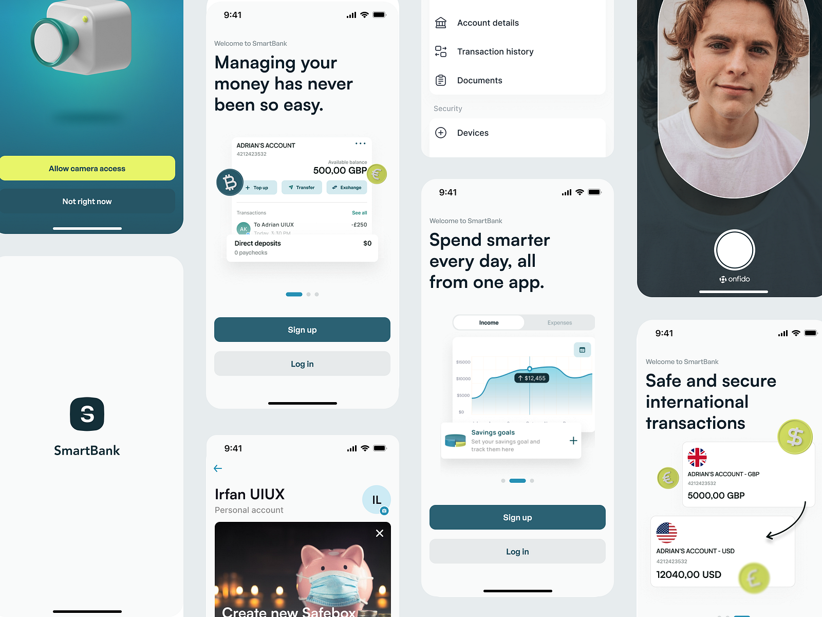 SmartBank App by Irfan Lakhan on Dribbble