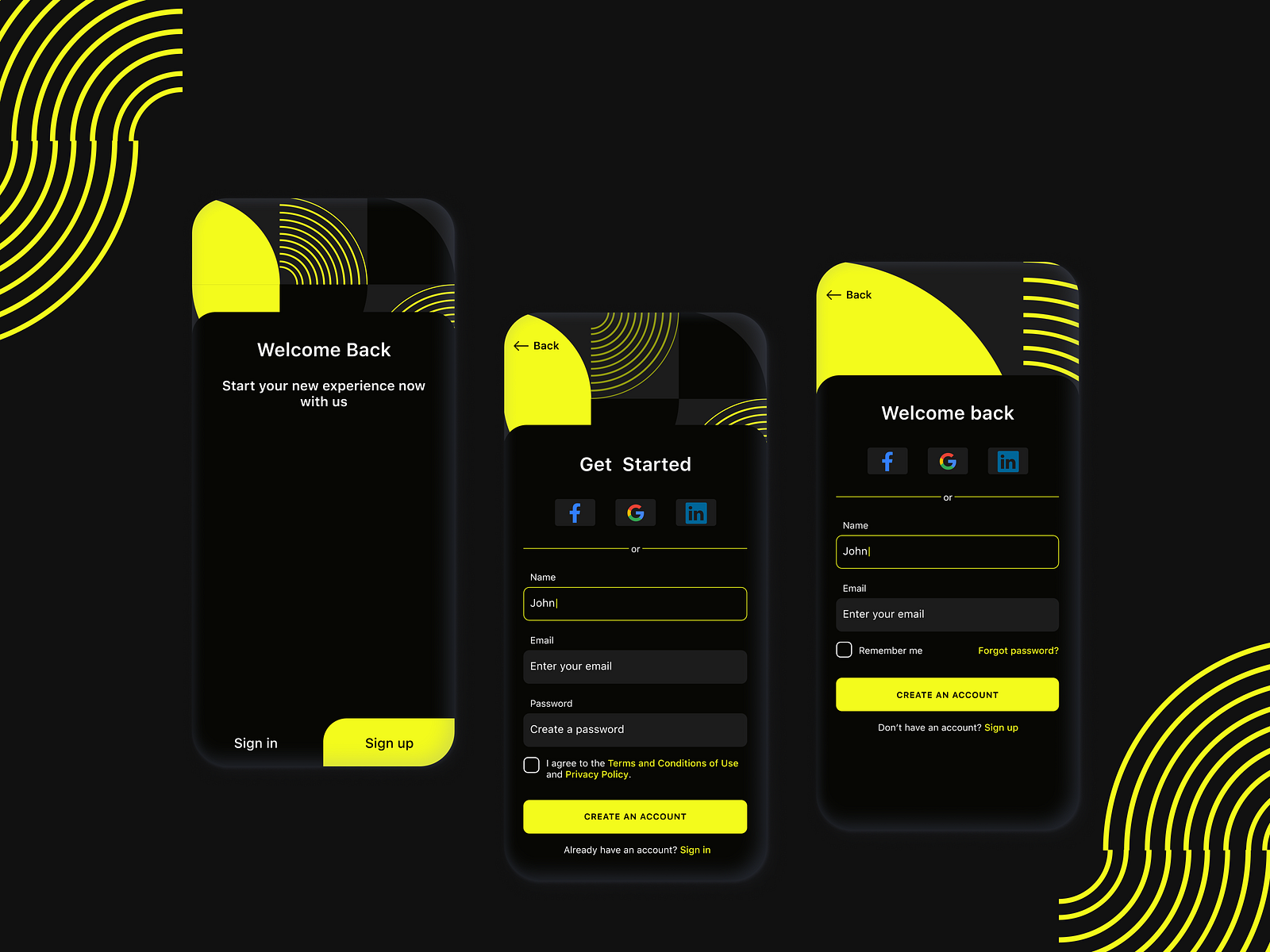 Simple login page for app by Lubava on Dribbble