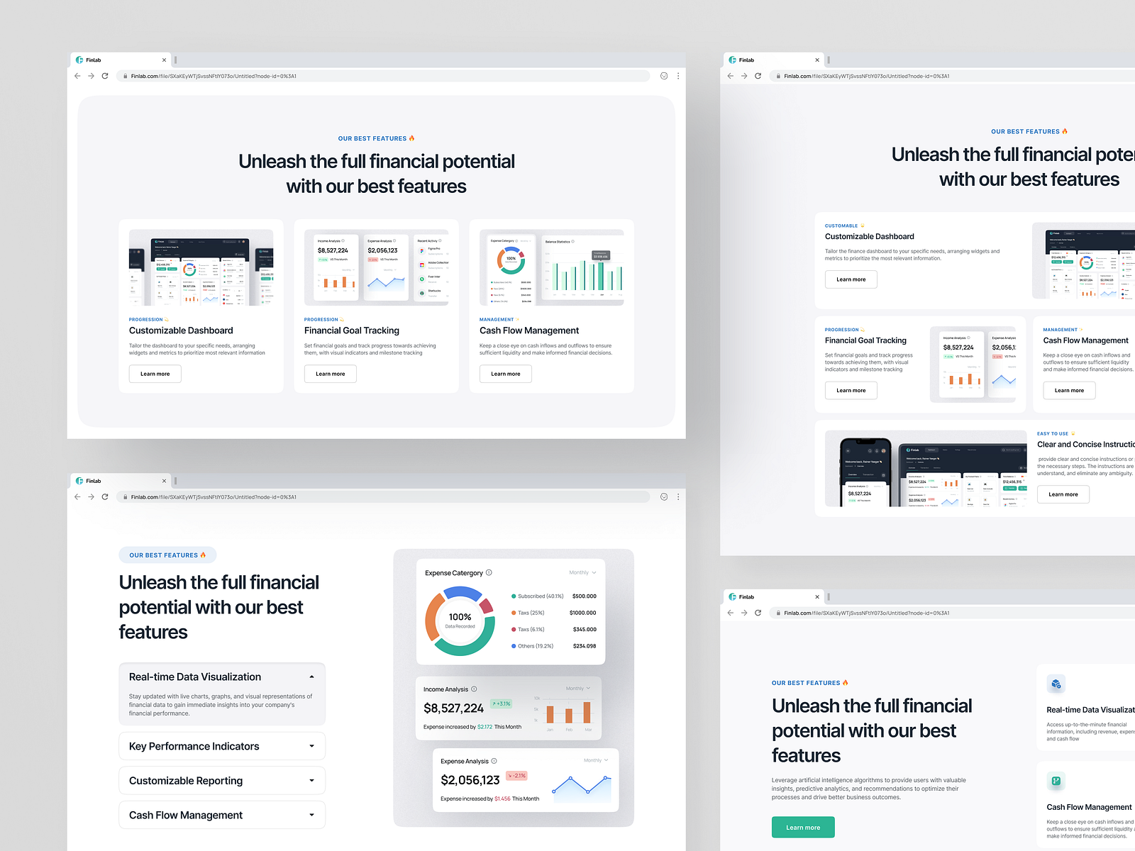 SaaS Feature Sections by Ali Husni on Dribbble
