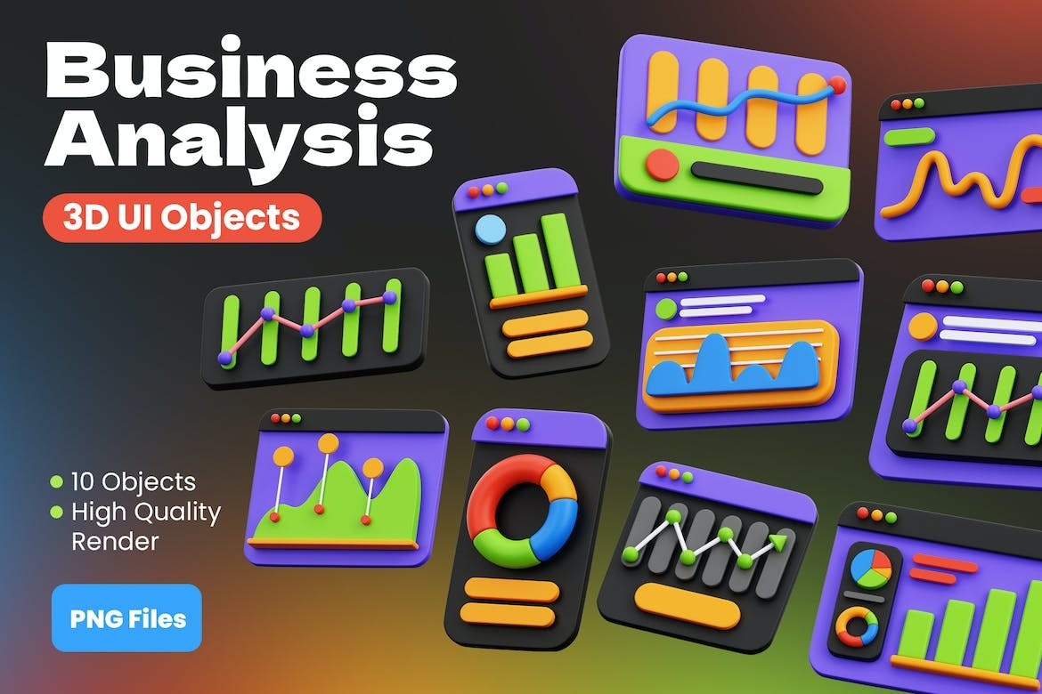 Business Analysis 3D Illustrations by Creative Sandra on Dribbble