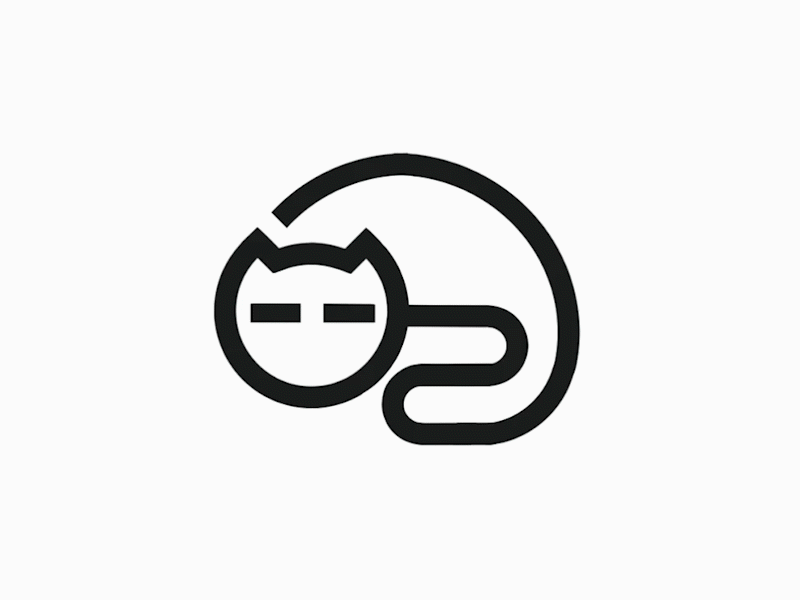 Lazy cat by by Anh Do - Logo Designer on Dribbble