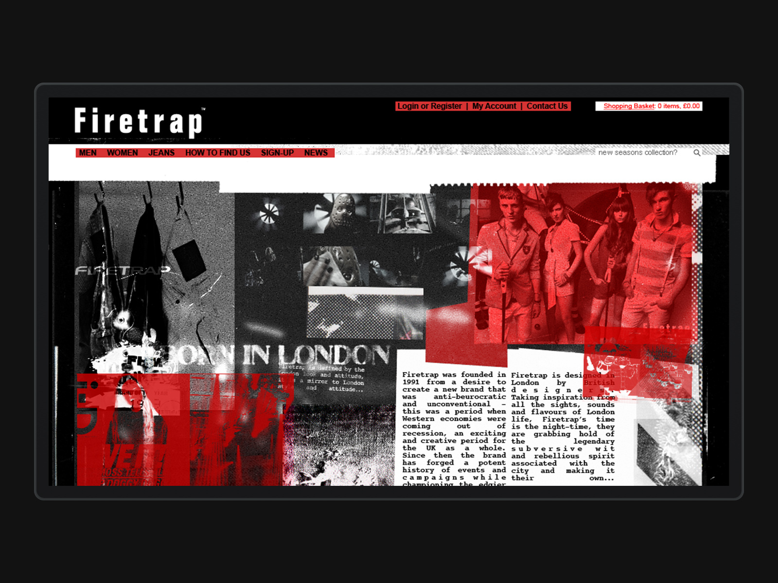 Firetrap AW09 Site by Martin Isaac on Dribbble