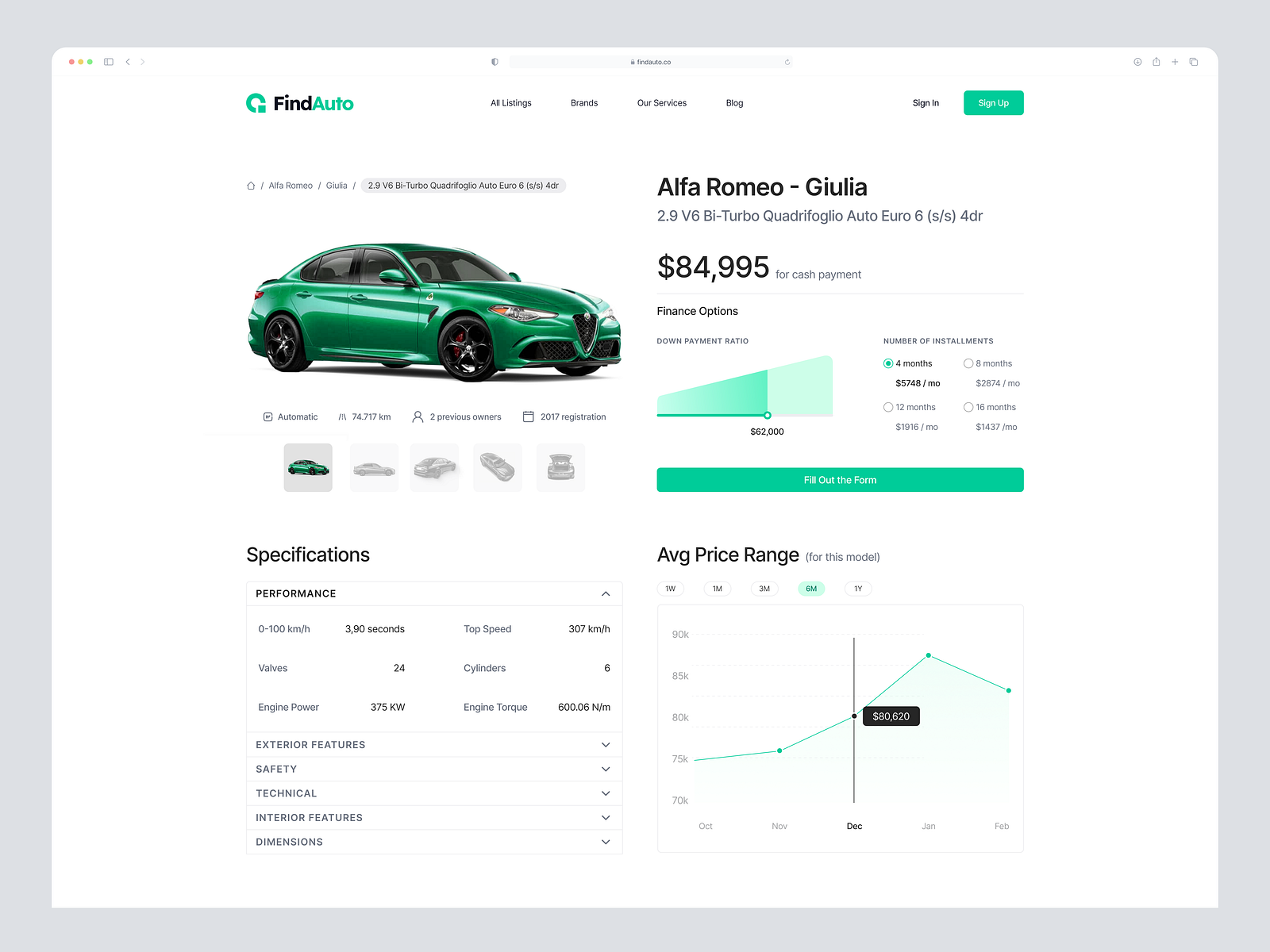 Car Detail Page - FindAuto by Attila Enes Kayabaşı on Dribbble